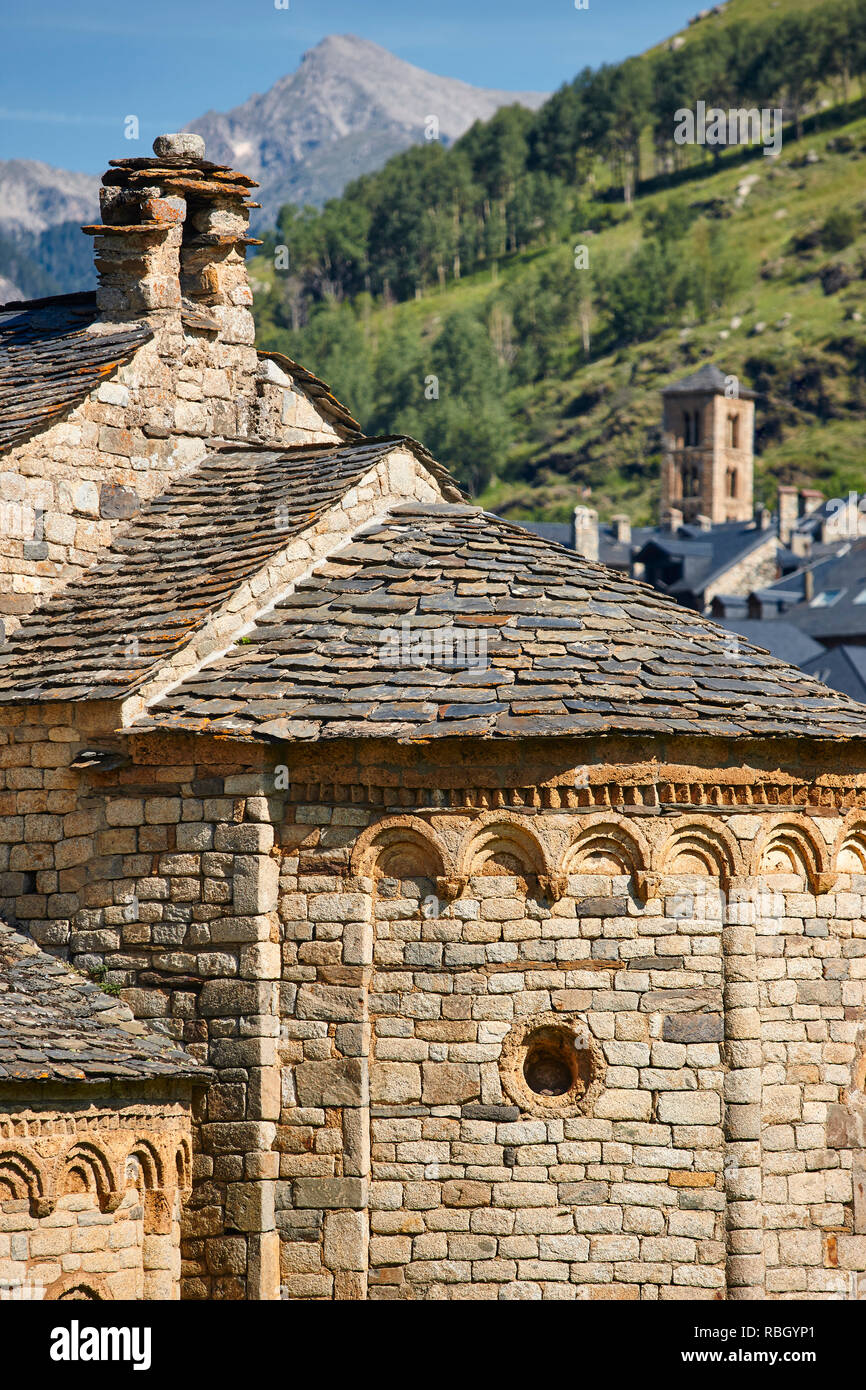 Spanish romanesque. Sant Climent de Taull church. Vall de Boi. Spain ...
