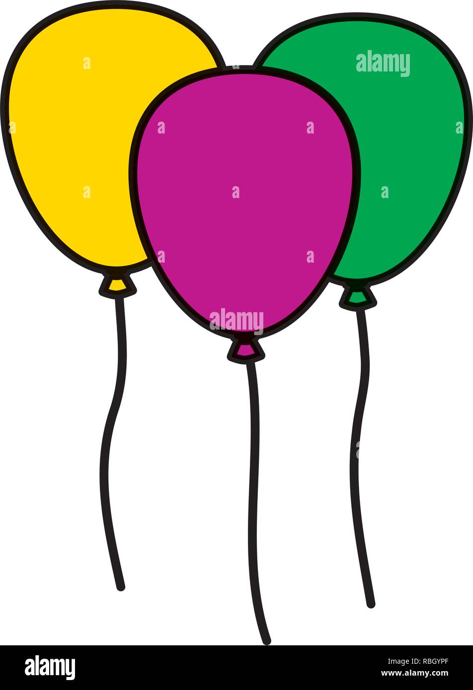 Balloons Helium Floating Icon Stock Vector Image And Art Alamy