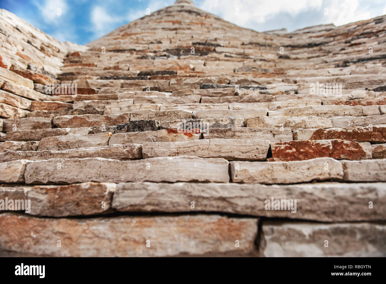 Brick roofs trulli in Alberobello. Puglia Italy on a sunny day. UNESCO ...