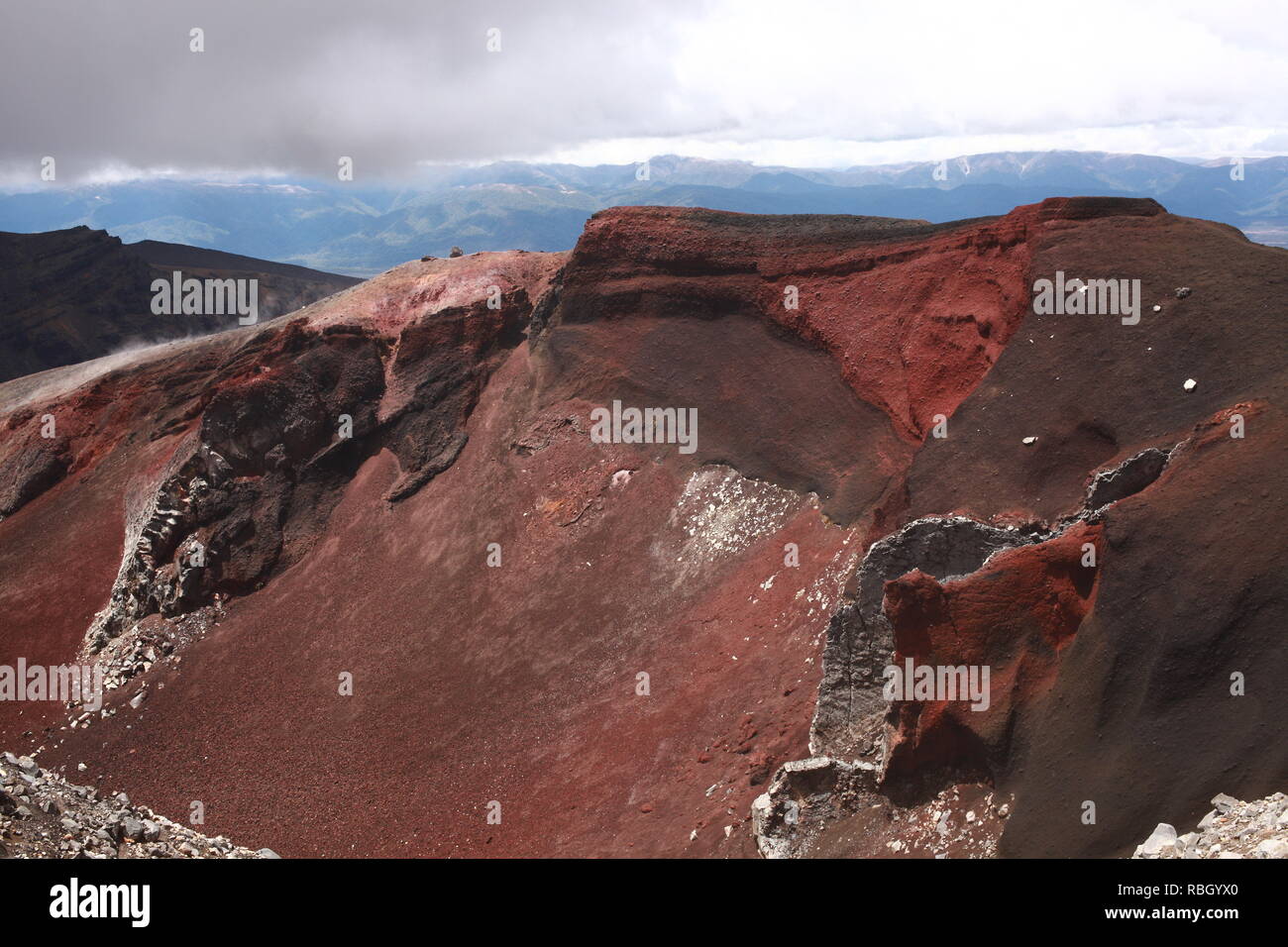 Red volcanic crater Stock Photo - Alamy