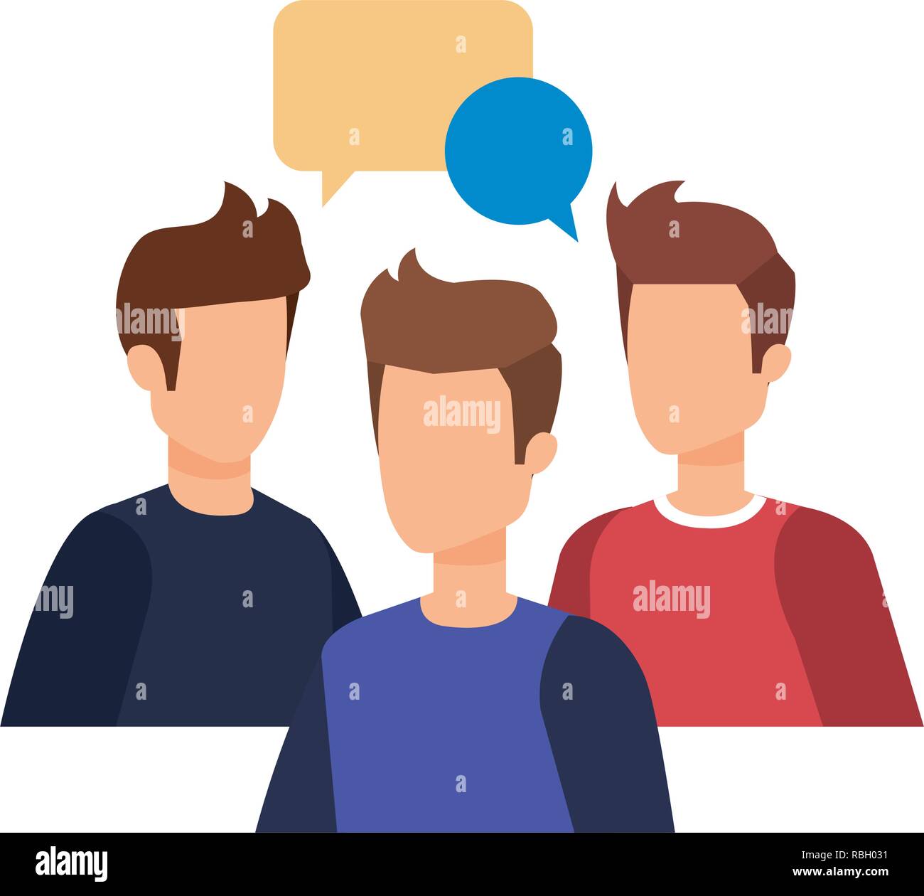 group of men with speech bubbles Stock Vector Image & Art - Alamy