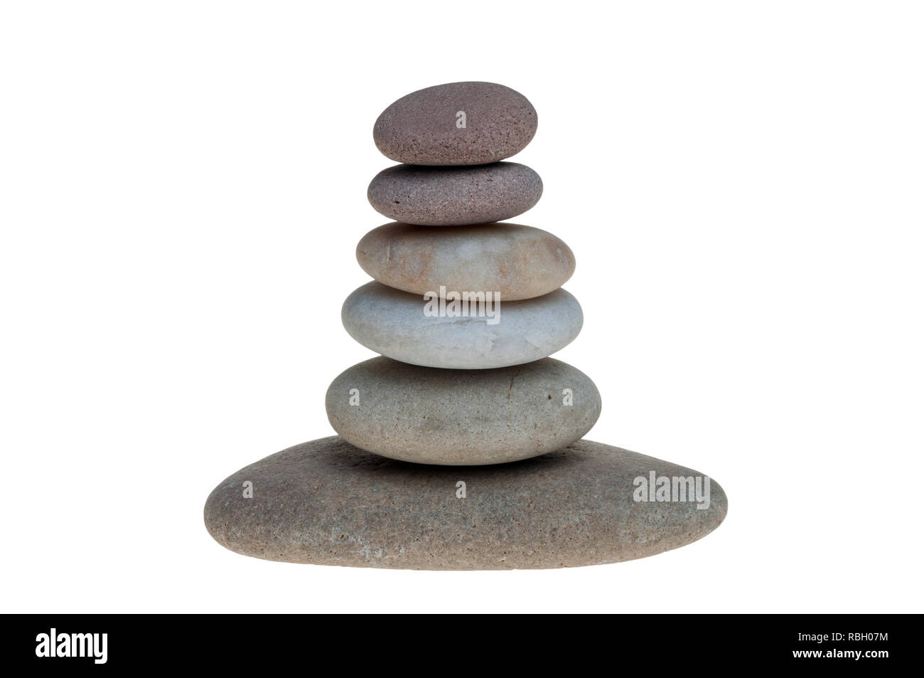 Single grey pebble isolated on white Stock Photo - Alamy