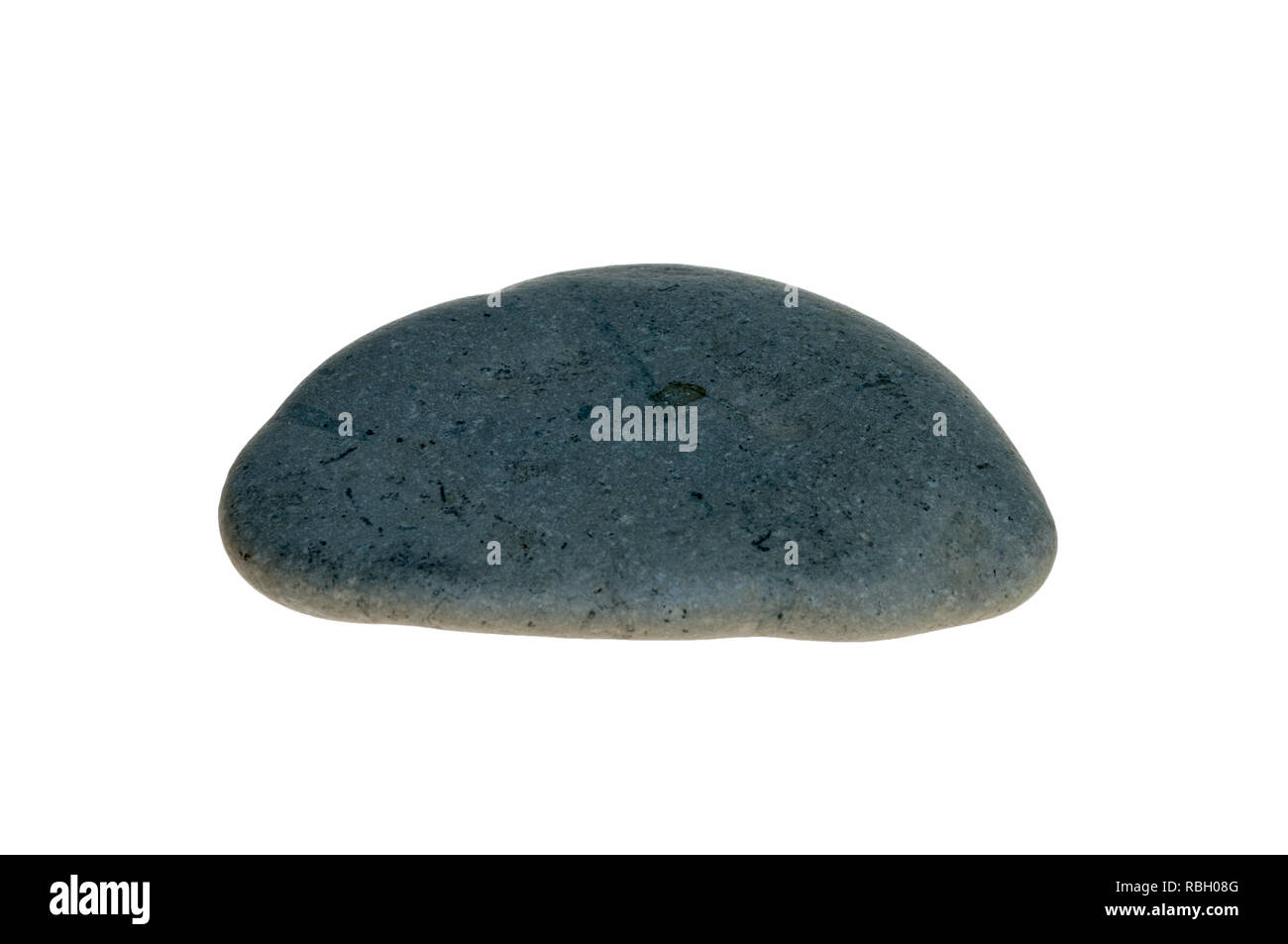 Single grey pebble isolated on white Stock Photo - Alamy