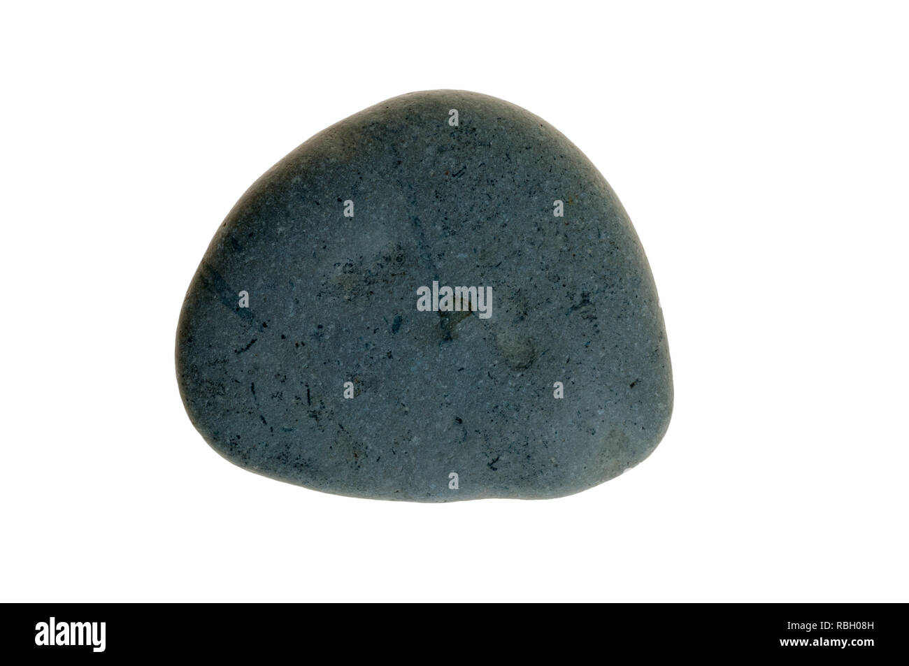 Single grey pebble isolated on white Stock Photo - Alamy