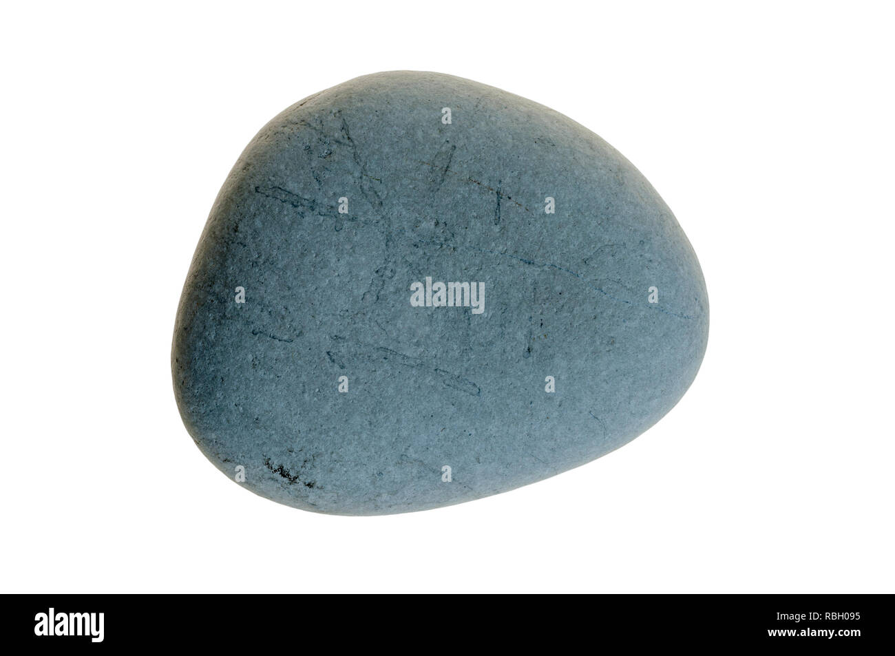Single grey pebble isolated on white Stock Photo - Alamy
