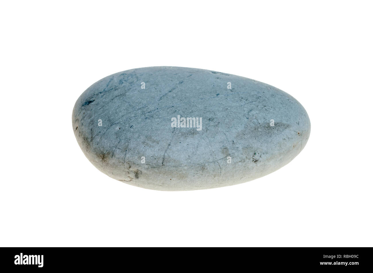Single grey pebble isolated on white Stock Photo - Alamy
