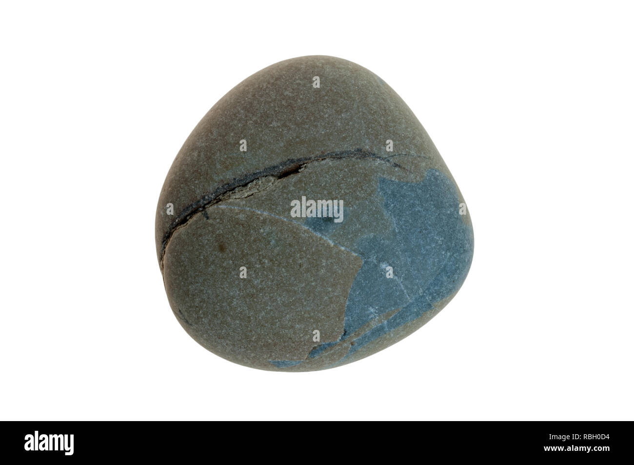 Single grey pebble isolated on white Stock Photo - Alamy