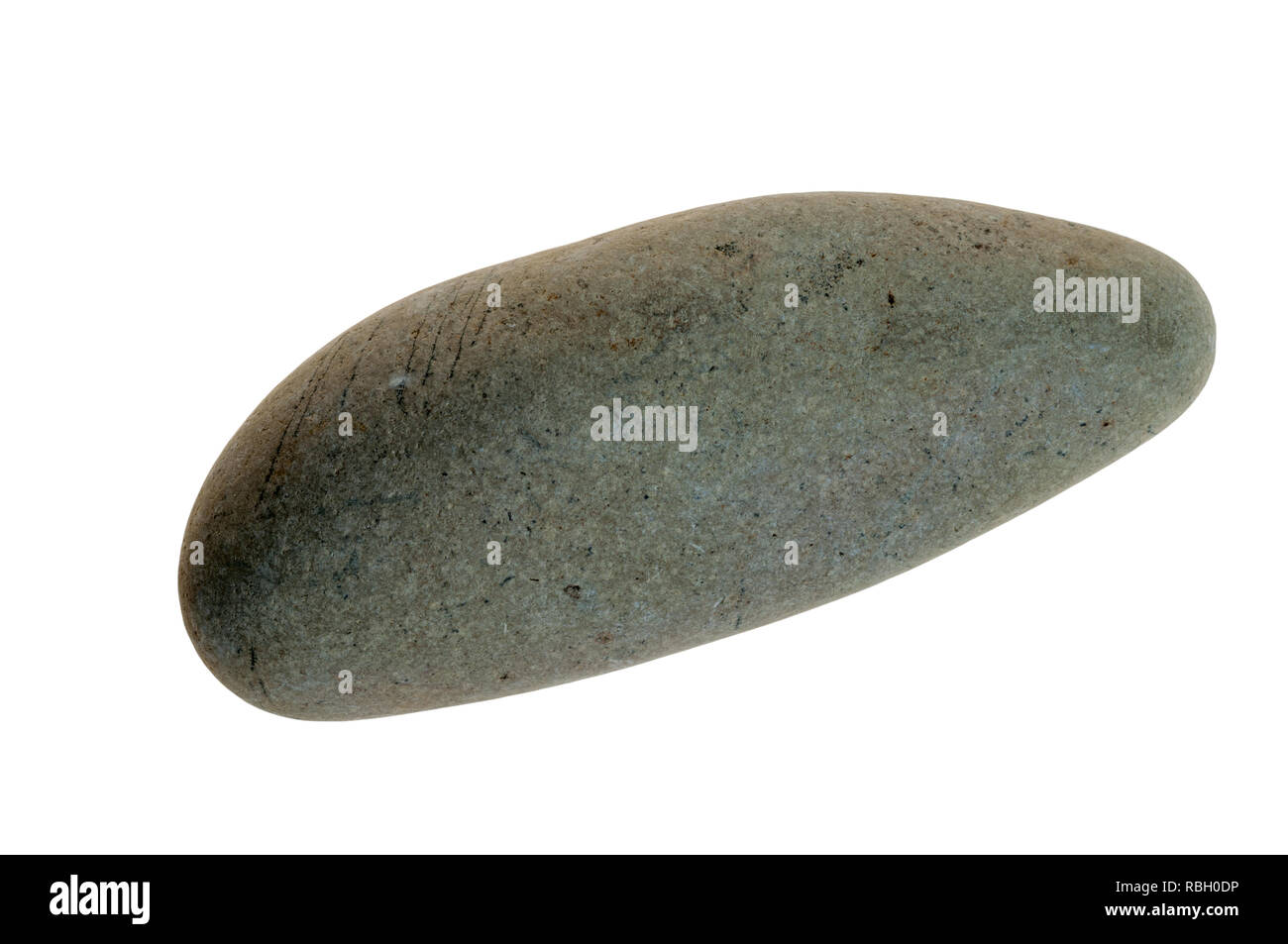 Single grey pebble isolated on white Stock Photo - Alamy