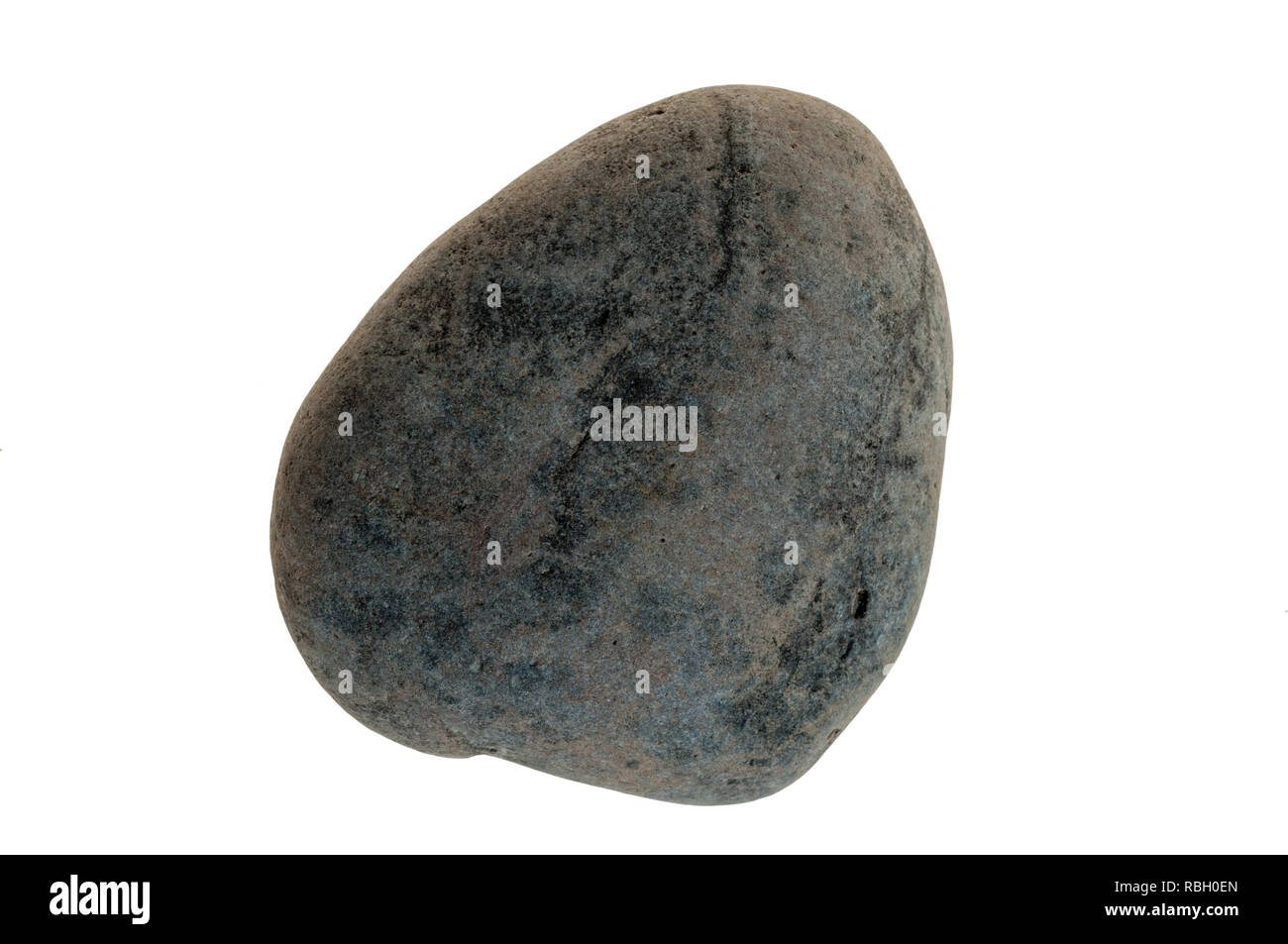 Single grey pebble isolated on white Stock Photo - Alamy