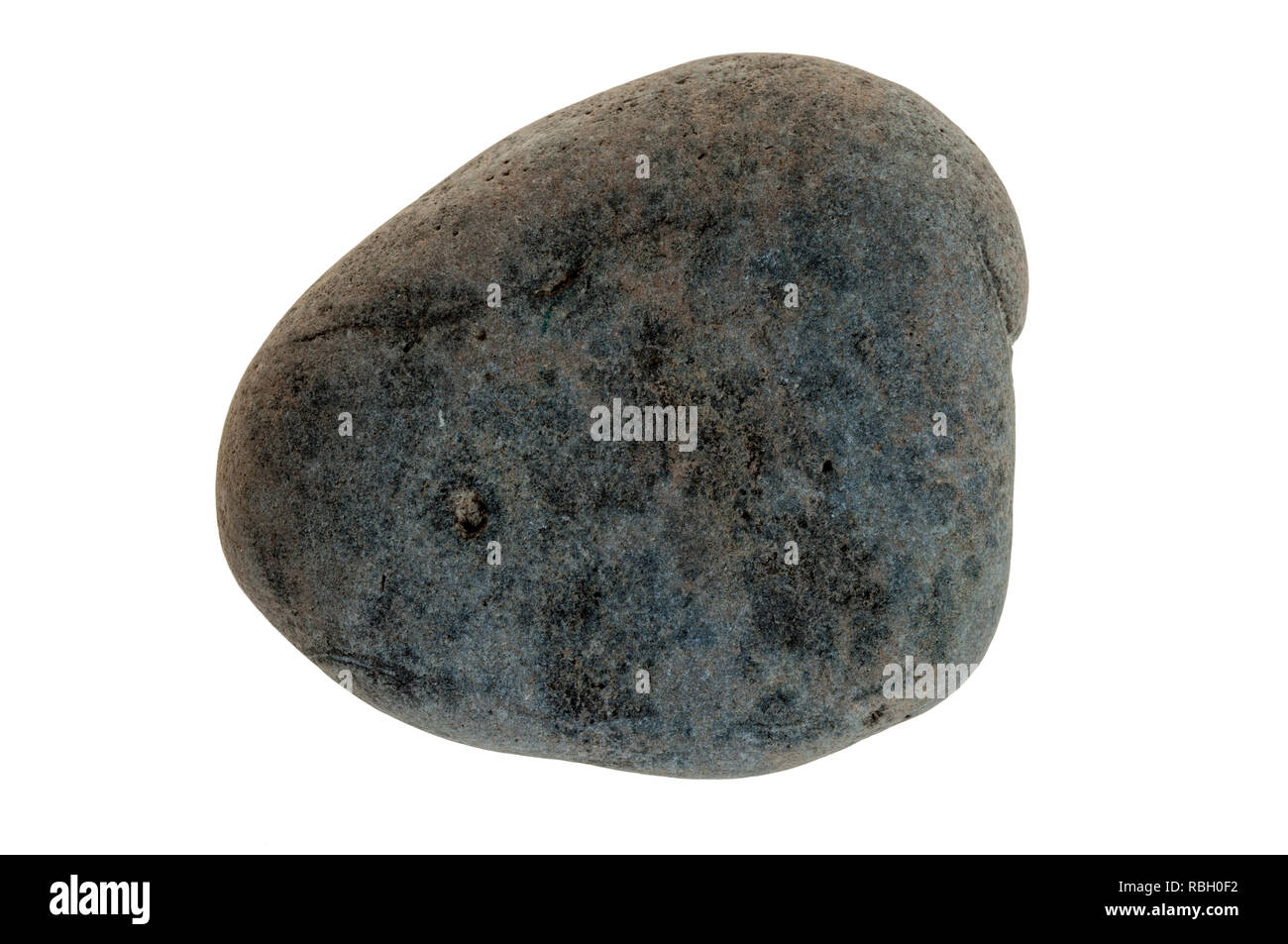 Single grey pebble isolated on white Stock Photo - Alamy