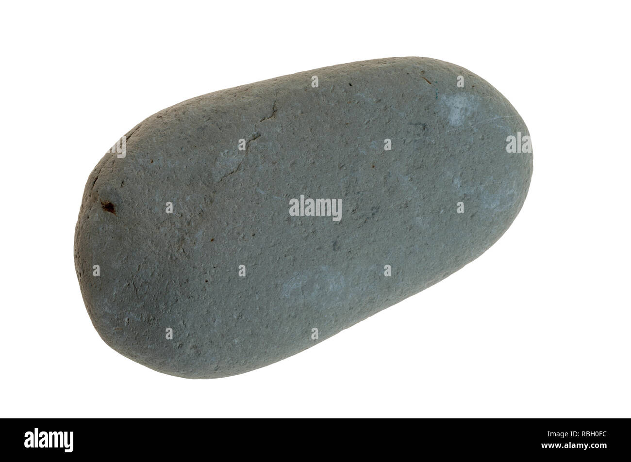 Single grey pebble isolated on white Stock Photo - Alamy
