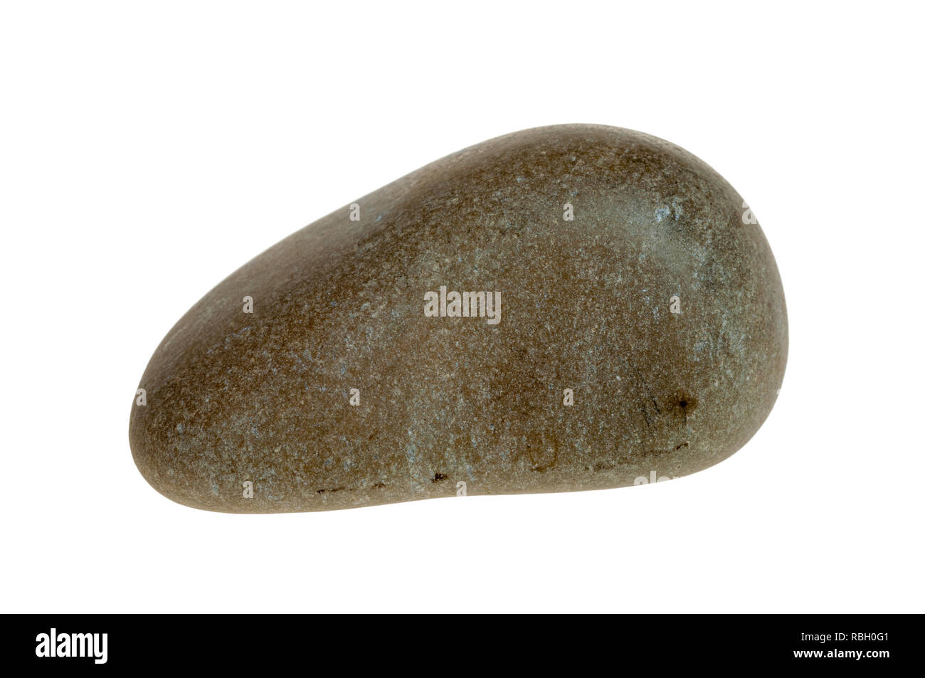 Single grey pebble isolated on white Stock Photo - Alamy