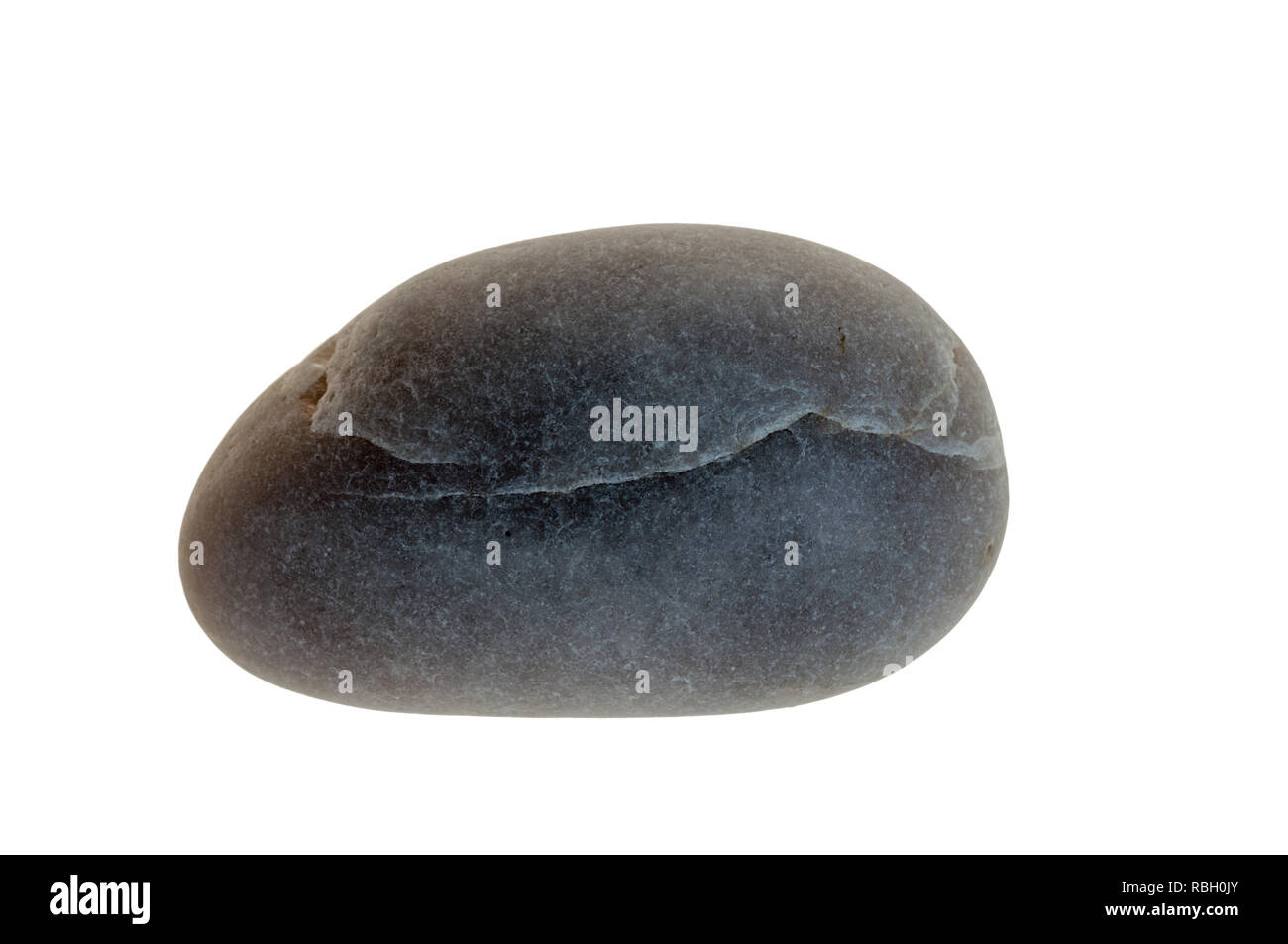 Single grey pebble isolated on white Stock Photo - Alamy