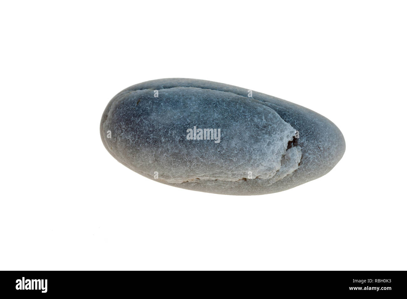 Single grey pebble isolated on white Stock Photo - Alamy