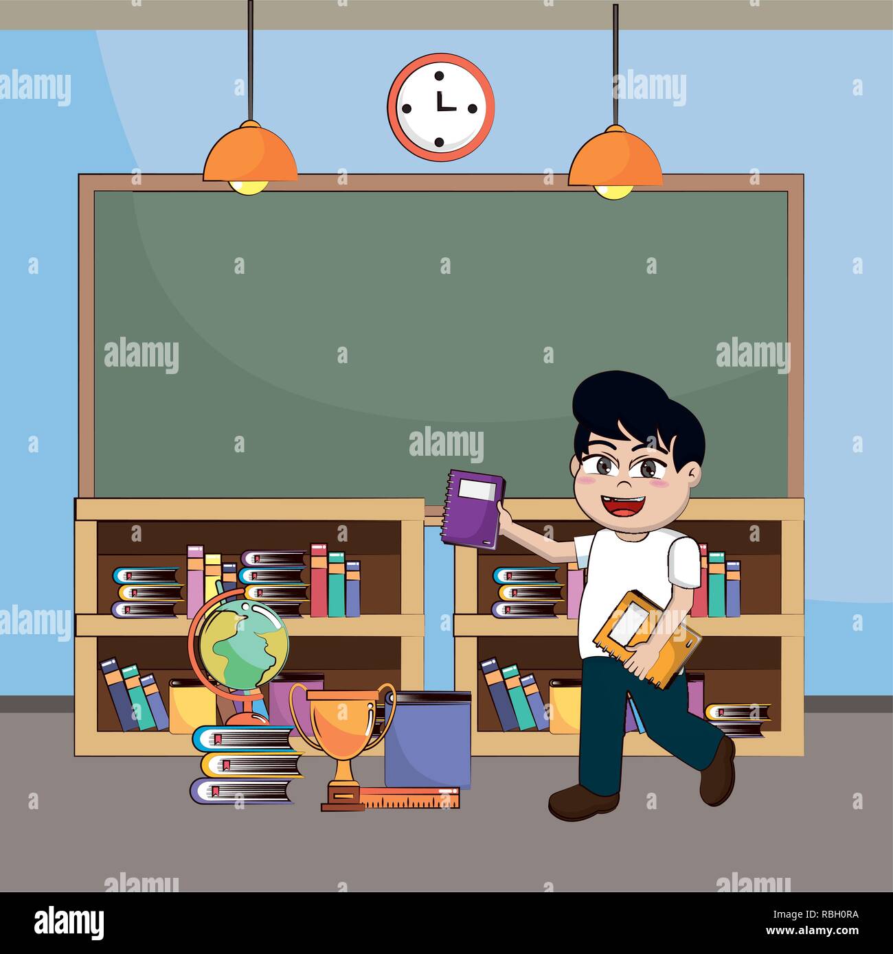 elementary school cartoon Stock Vector Image & Art - Alamy