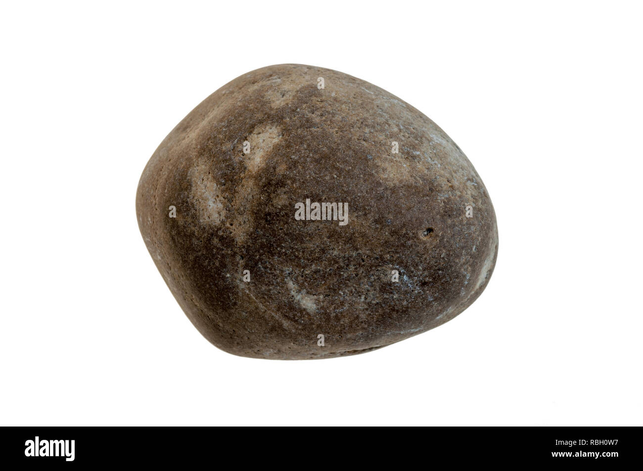 Single grey pebble isolated on white Stock Photo - Alamy