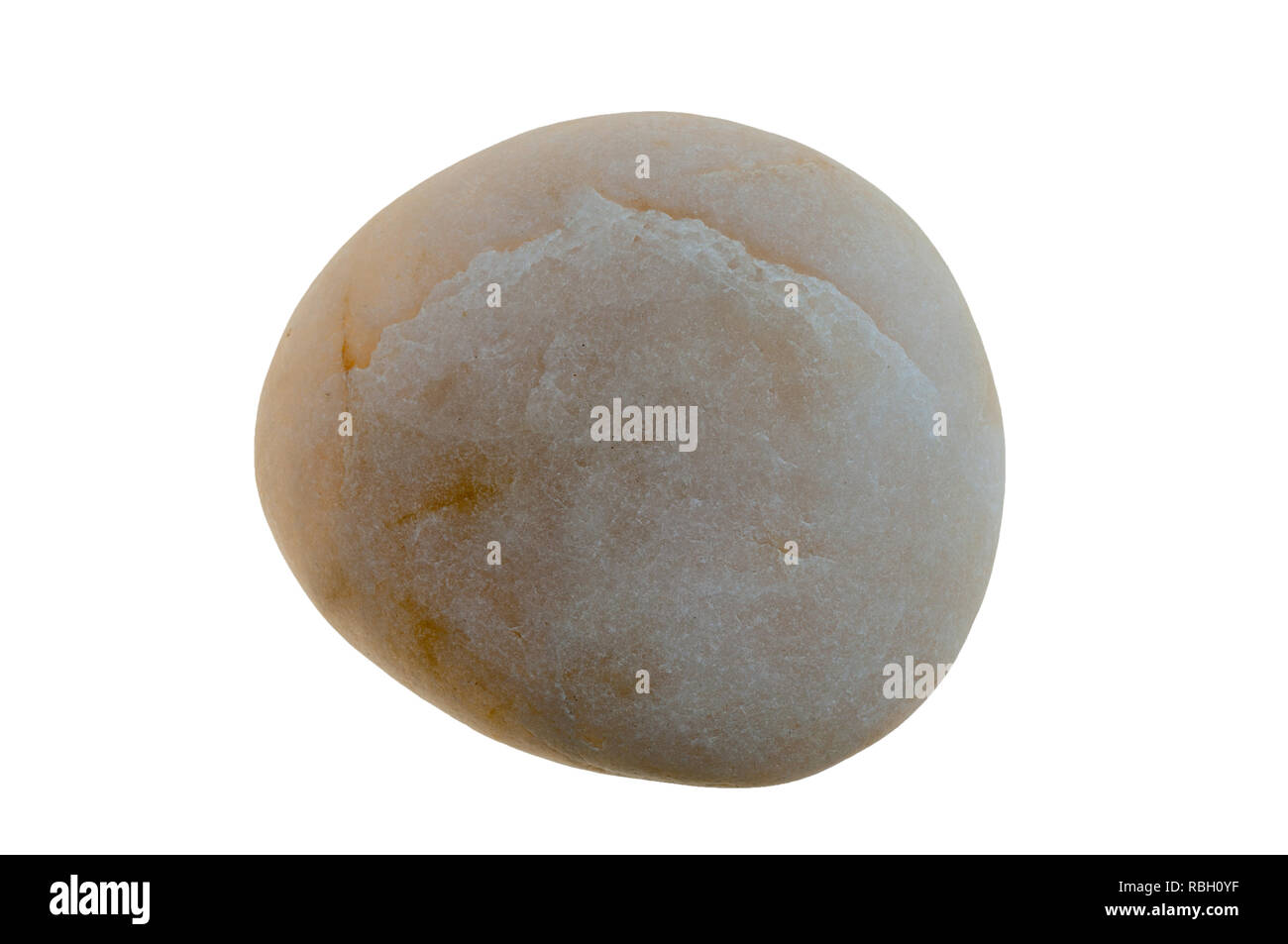 Single grey pebble isolated on white Stock Photo - Alamy