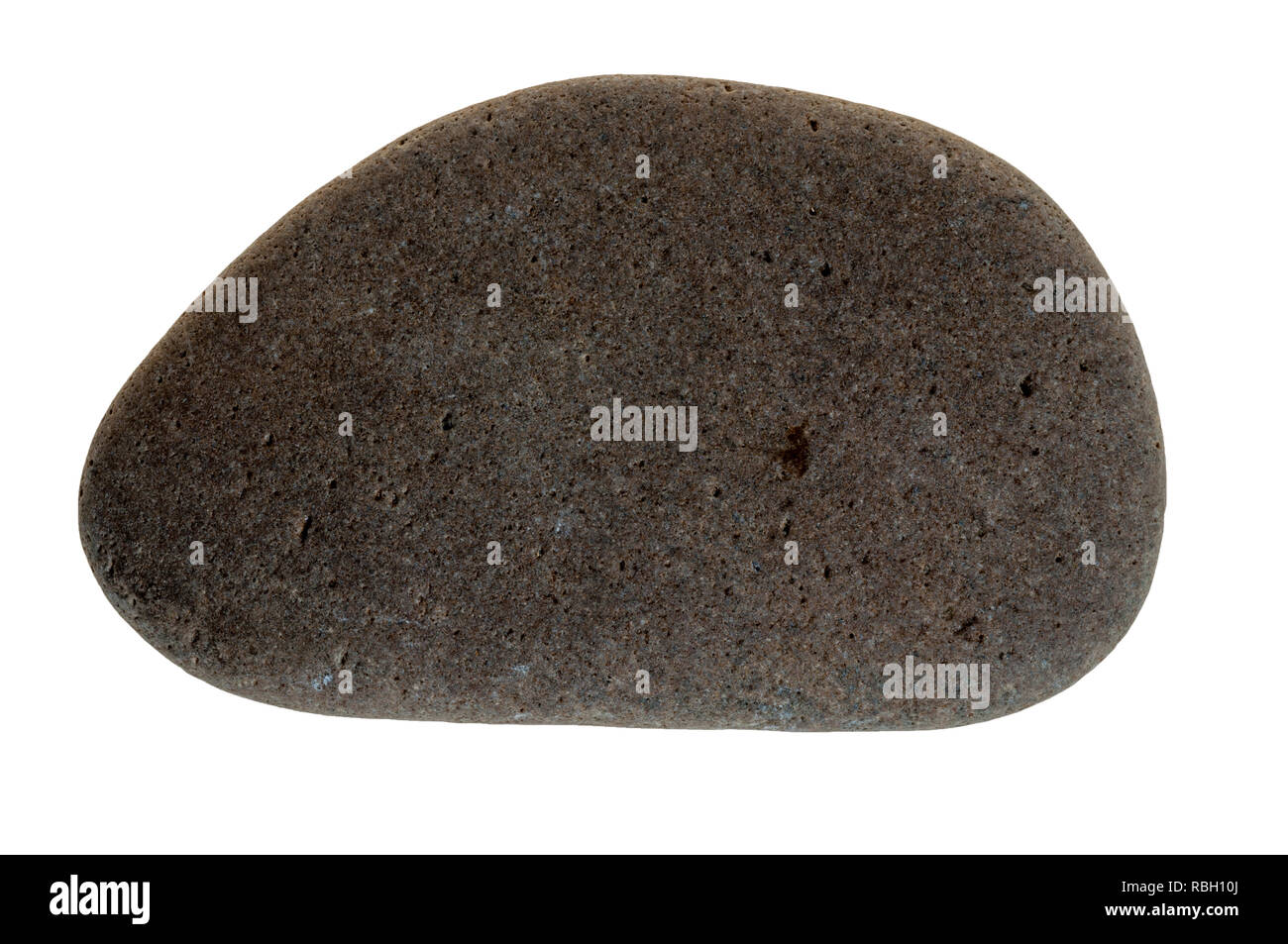 Single grey pebble isolated on white Stock Photo - Alamy