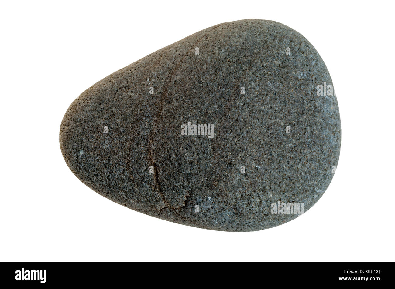 Single grey pebble isolated on white Stock Photo - Alamy