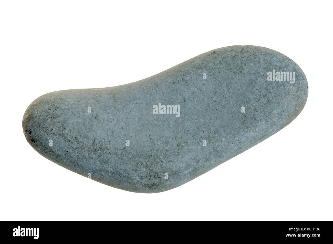 Single grey pebble isolated on white Stock Photo - Alamy