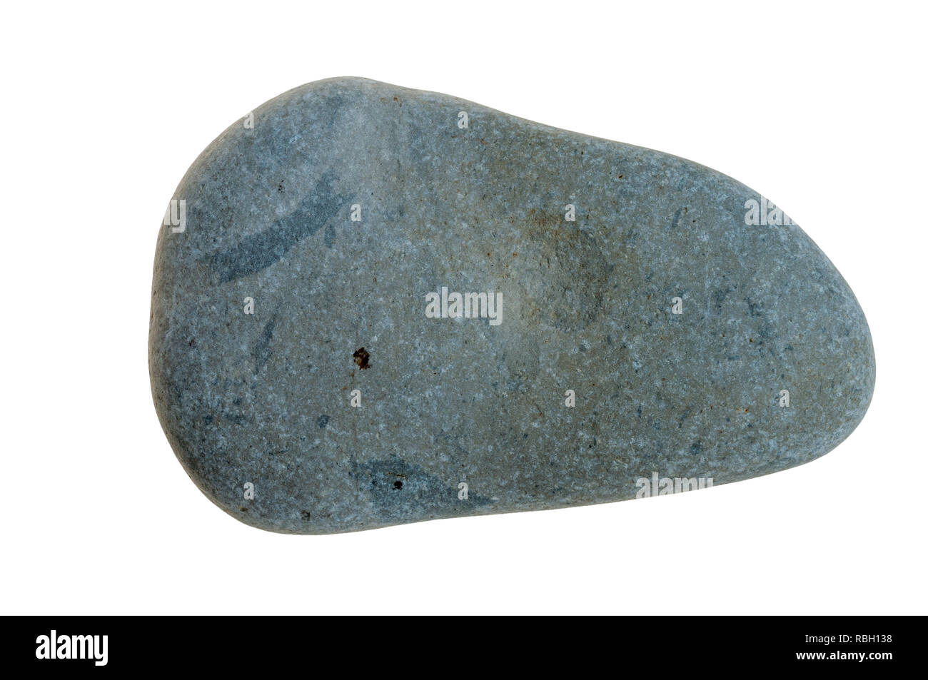Single grey pebble isolated on white Stock Photo - Alamy