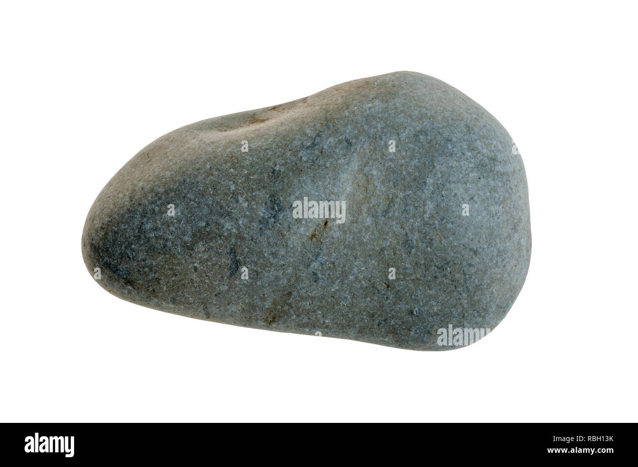 Single grey pebble isolated on white Stock Photo - Alamy