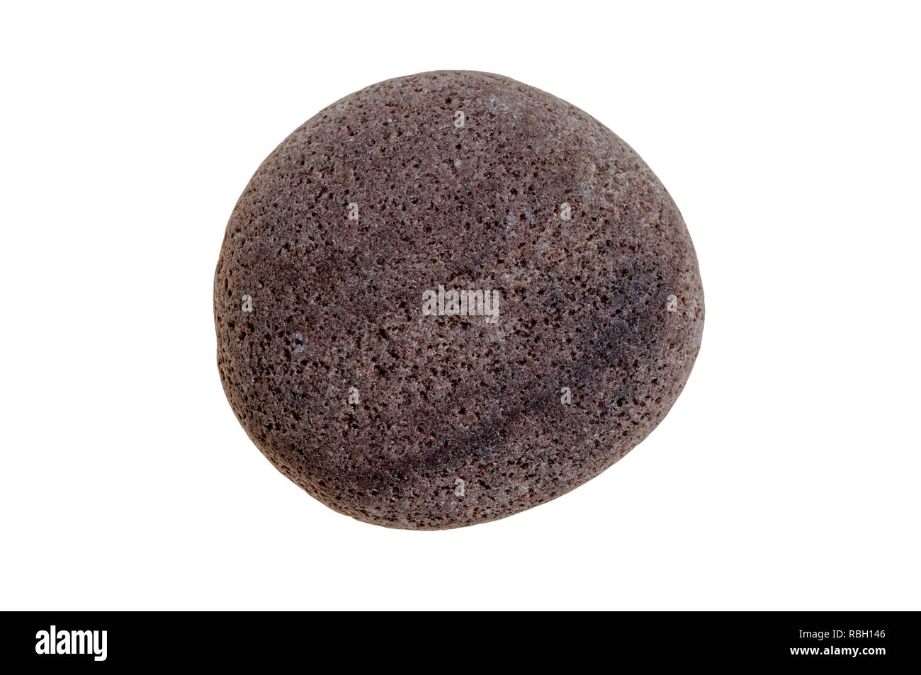 Single grey pebble isolated on white Stock Photo - Alamy