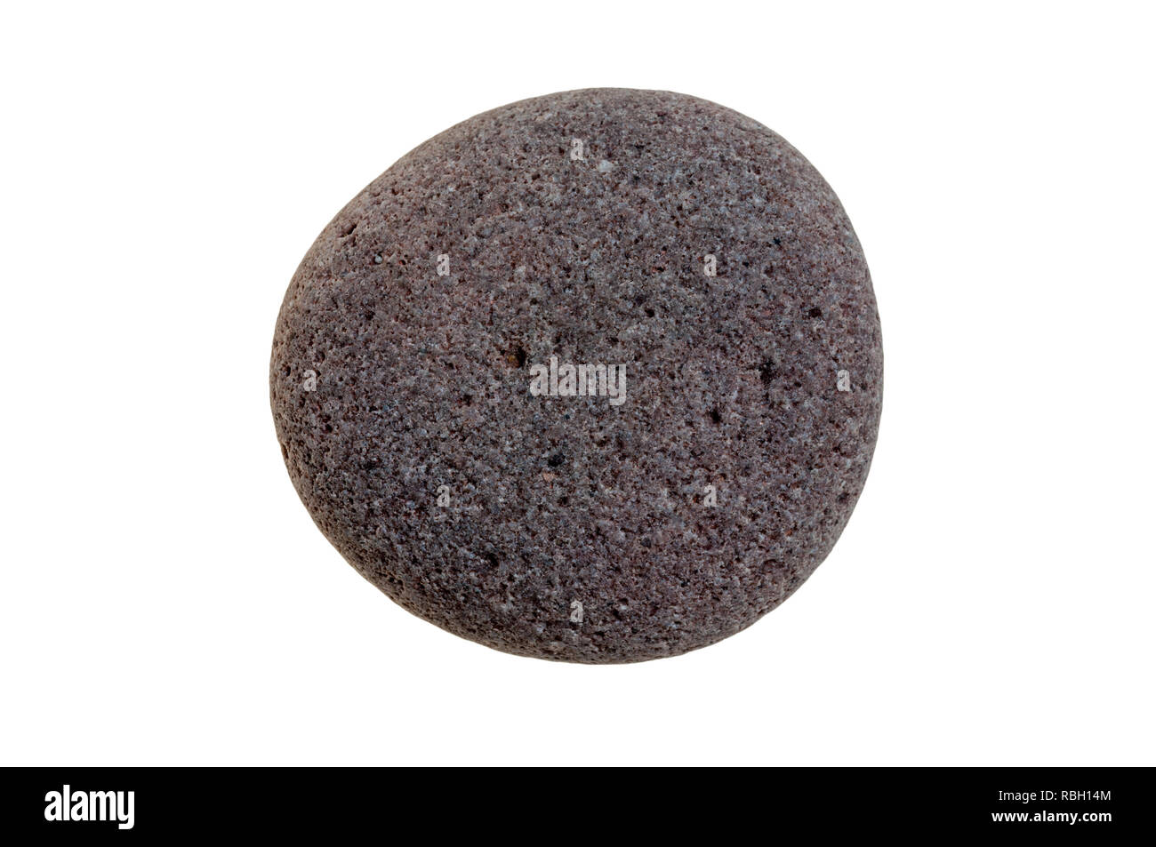 Single grey pebble isolated on white Stock Photo - Alamy