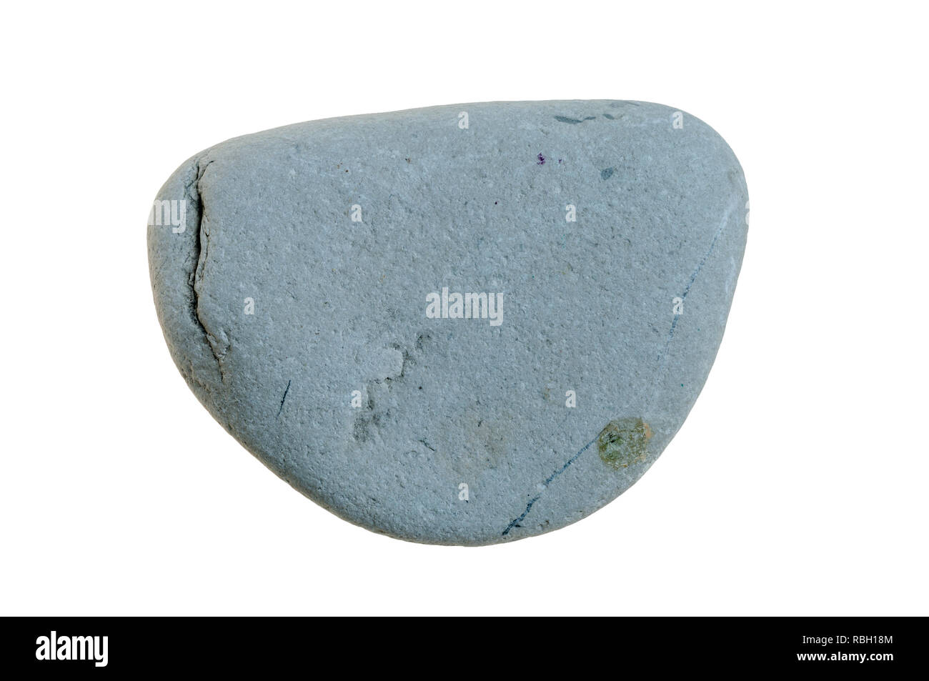 Single grey pebble isolated on white Stock Photo - Alamy