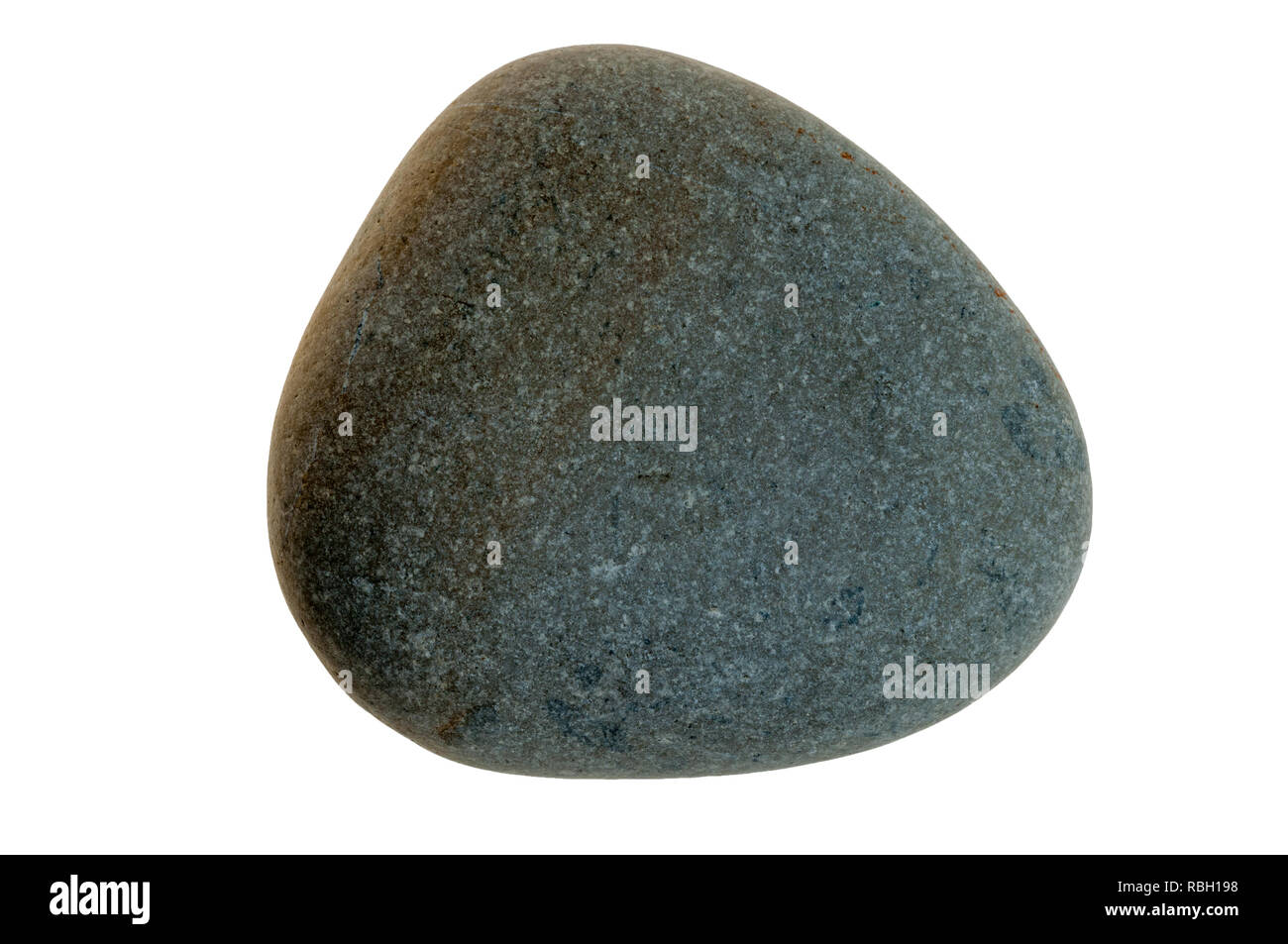 Single grey pebble isolated on white Stock Photo - Alamy