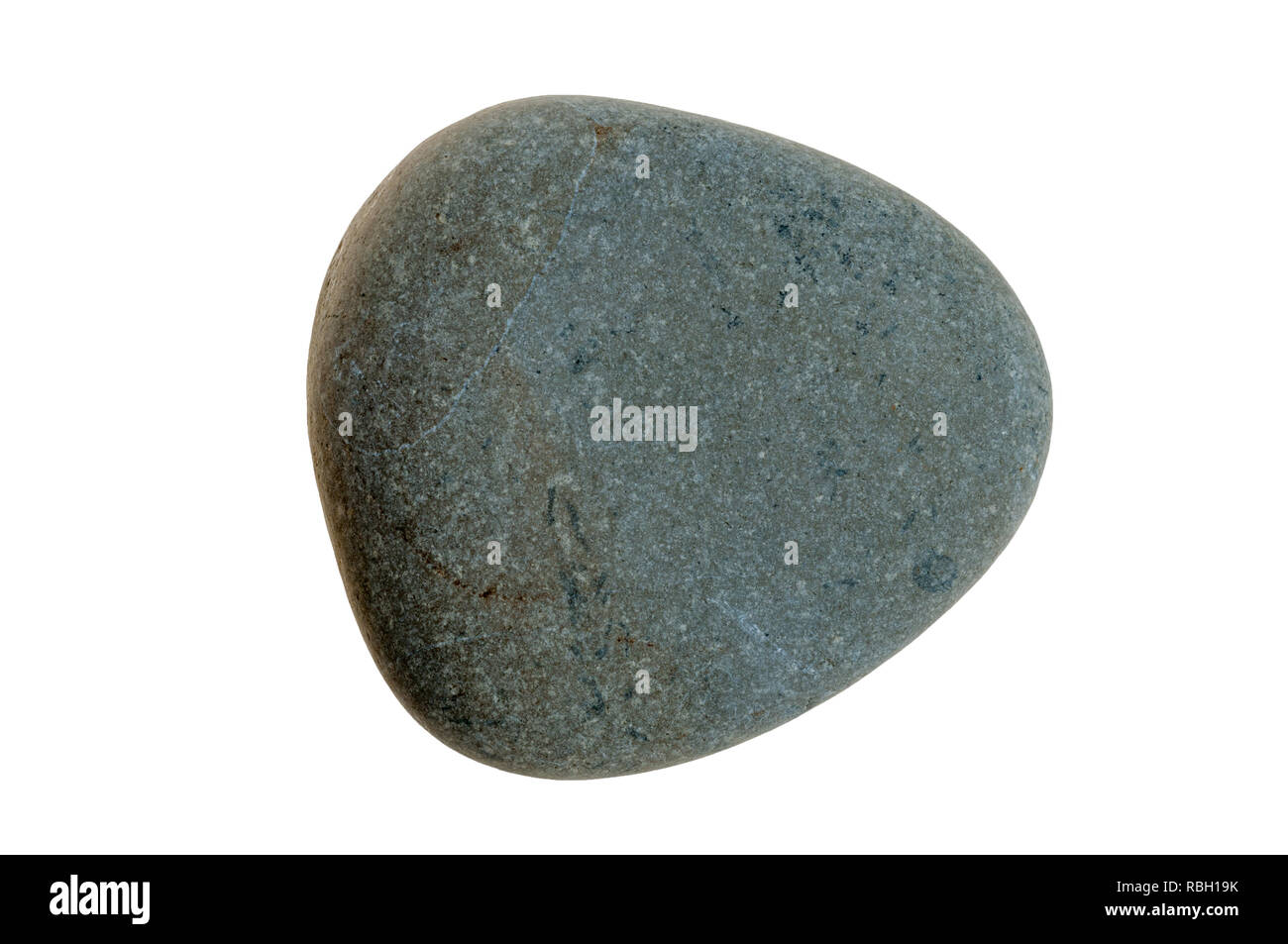 Single grey pebble isolated on white Stock Photo - Alamy