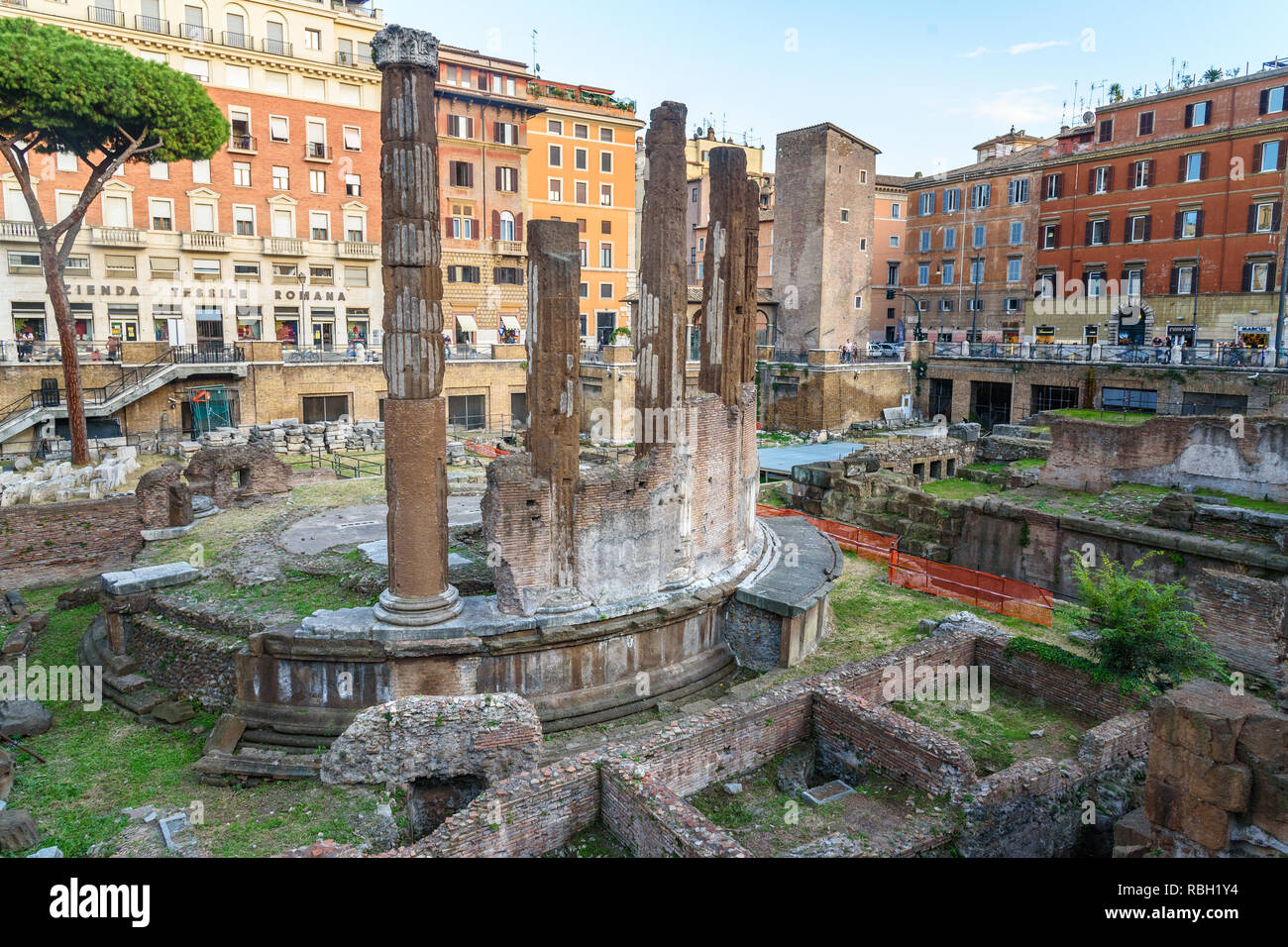 Rome, Italy - October 04, 2018: Area Sacra di Largo Argentina is square ...
