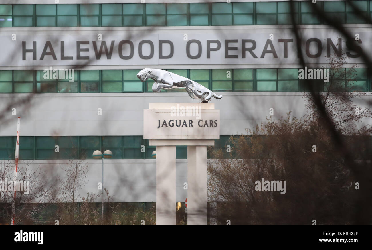 The Jaguar Land Rover site in Halewood, Knowsley, Merseyside. The ...