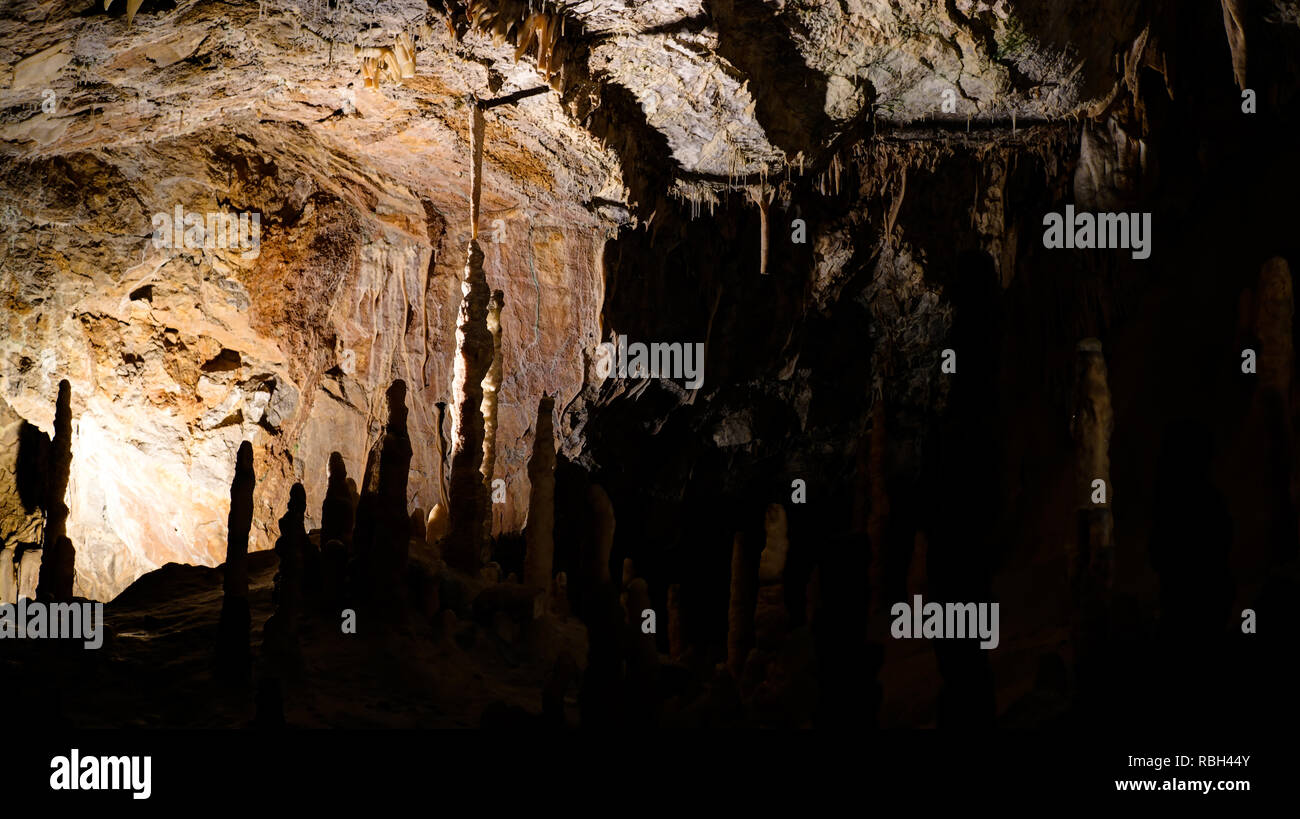 Interior of Postojna cave aka Postojnska jama in Slovenia Stock Photo ...
