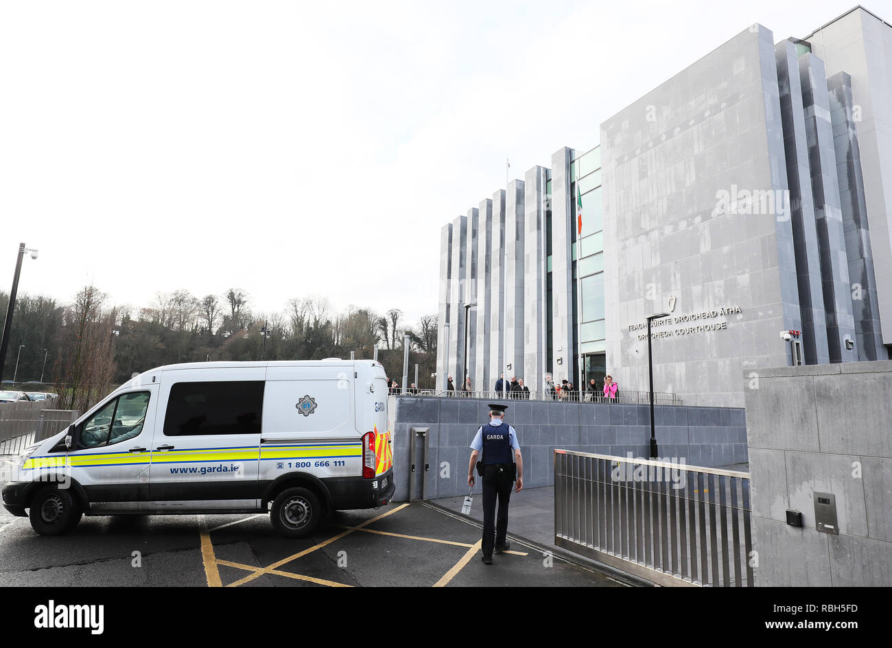 A Garda van leaves Drogheda District court where a 32-year-old man has ... A Garda van leaves Drogheda District court where a 32-year-old man has ...