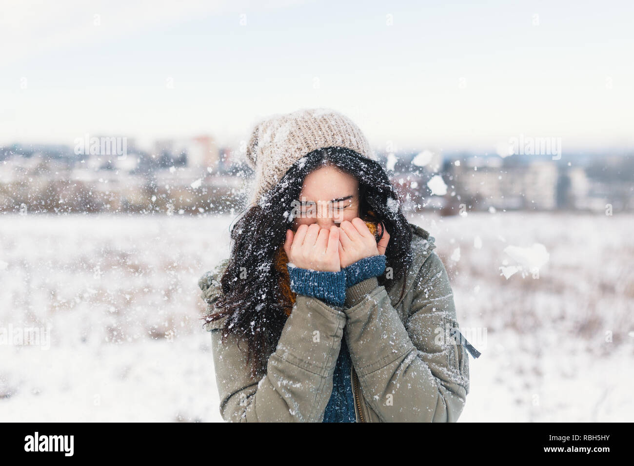 Wool covering eyes hi-res stock photography and images - Alamy