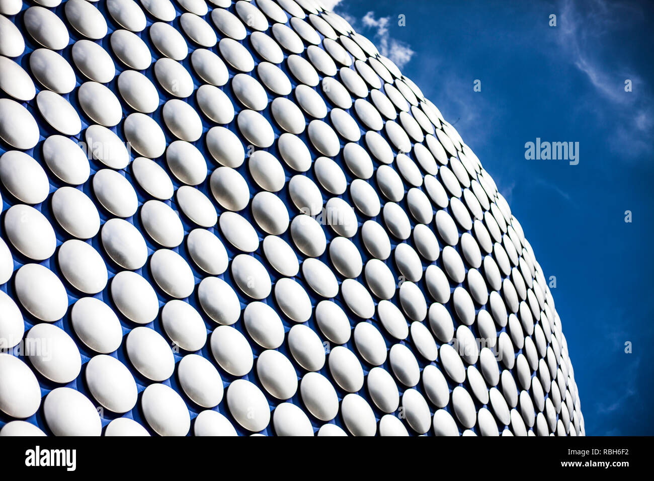 Futuristic modern building exterior cladding at the shopping mall in ...