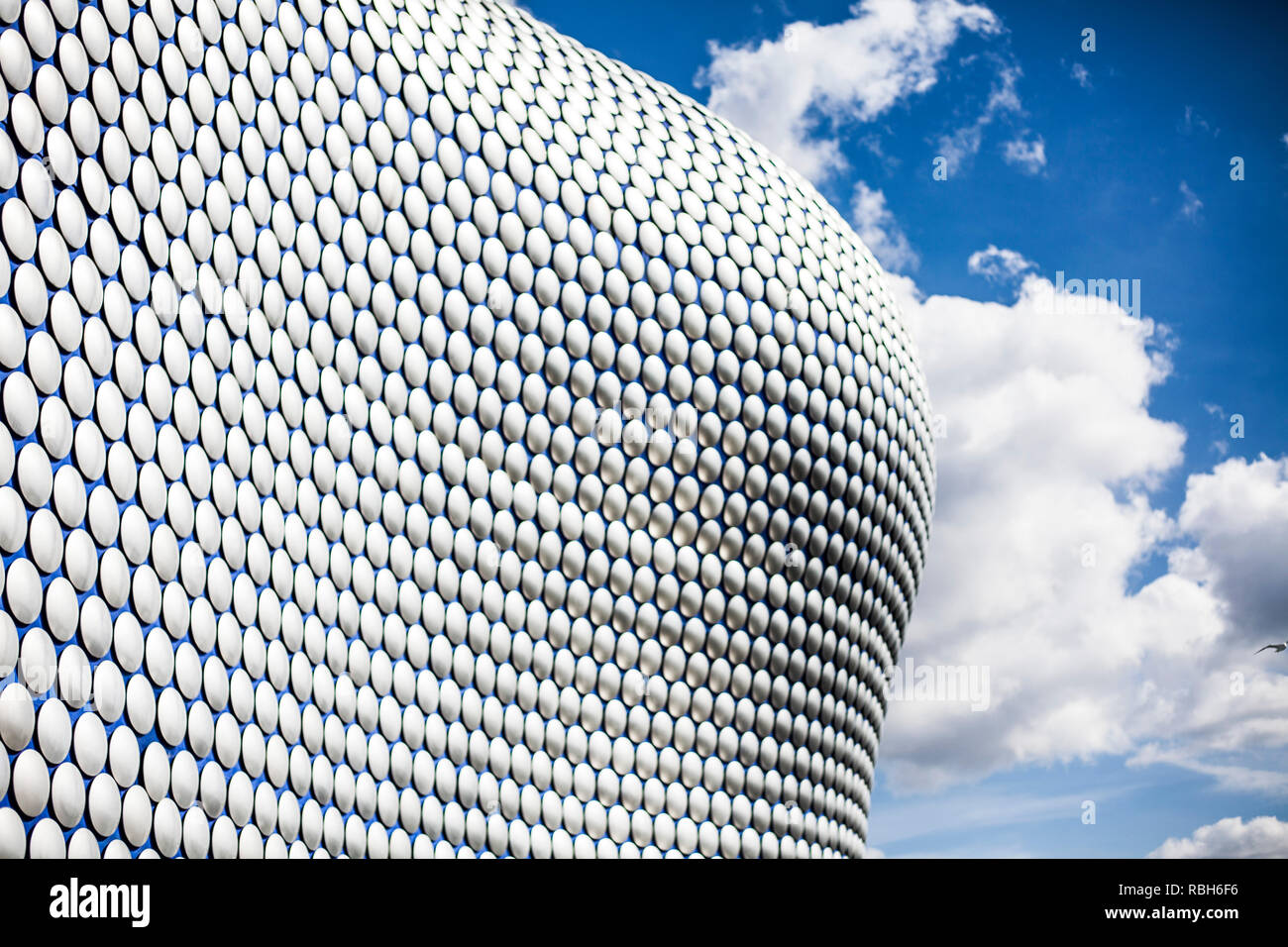 Futuristic modern building exterior cladding at the shopping mall in ...