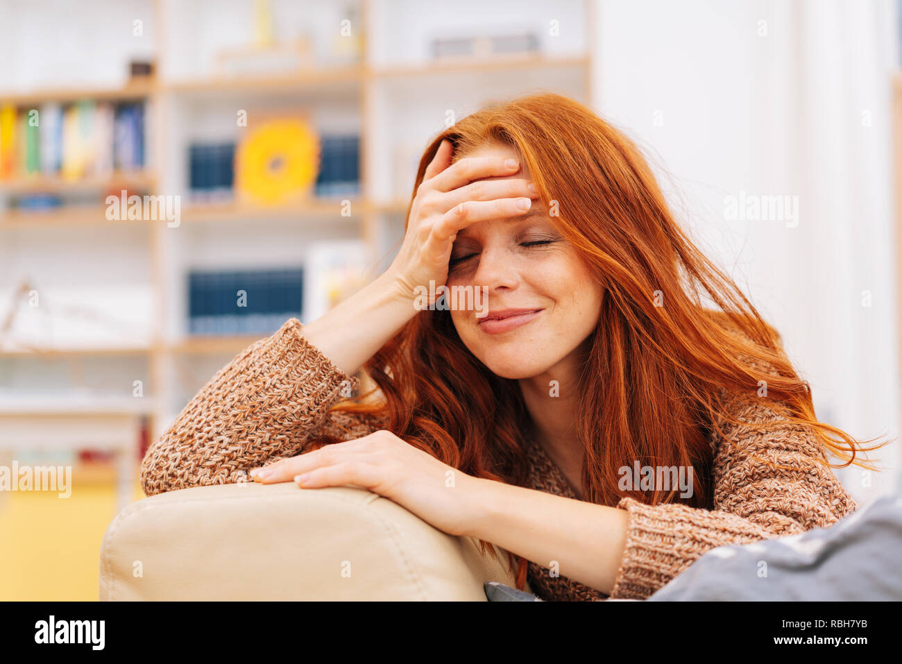 Palm of the hand to the forehead hi-res stock photography and images ...