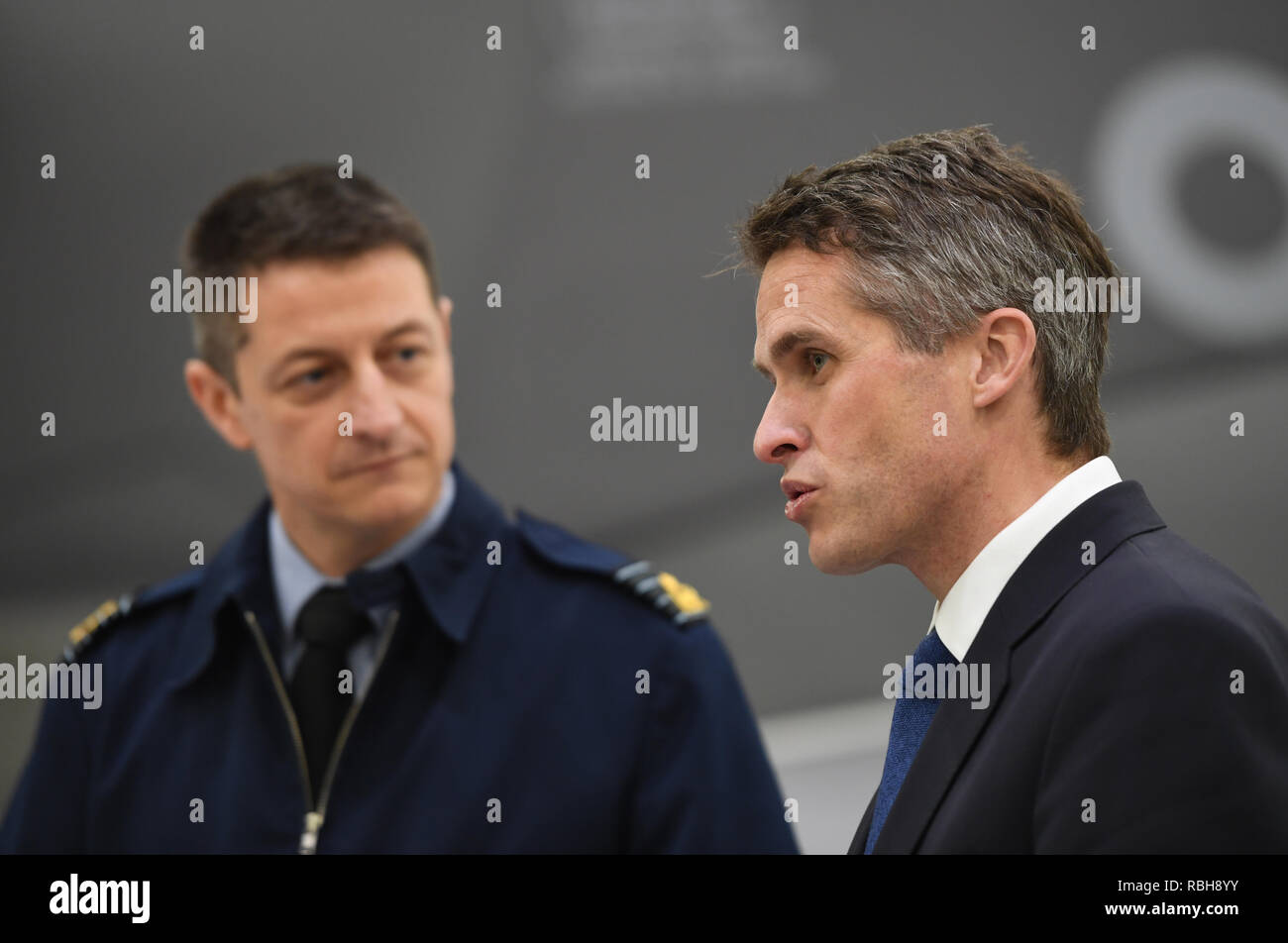 Group Captain Ian 'Cab' Townsend, Station Commander at RAF Marham (left ...