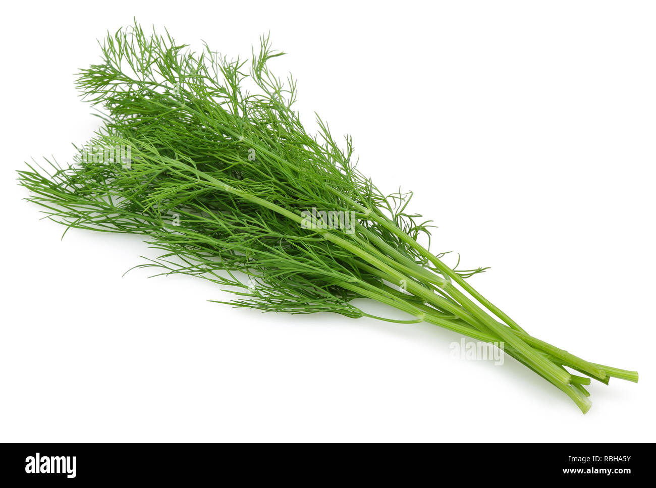 Fresh green dill isolated on white background Stock Photo - Alamy