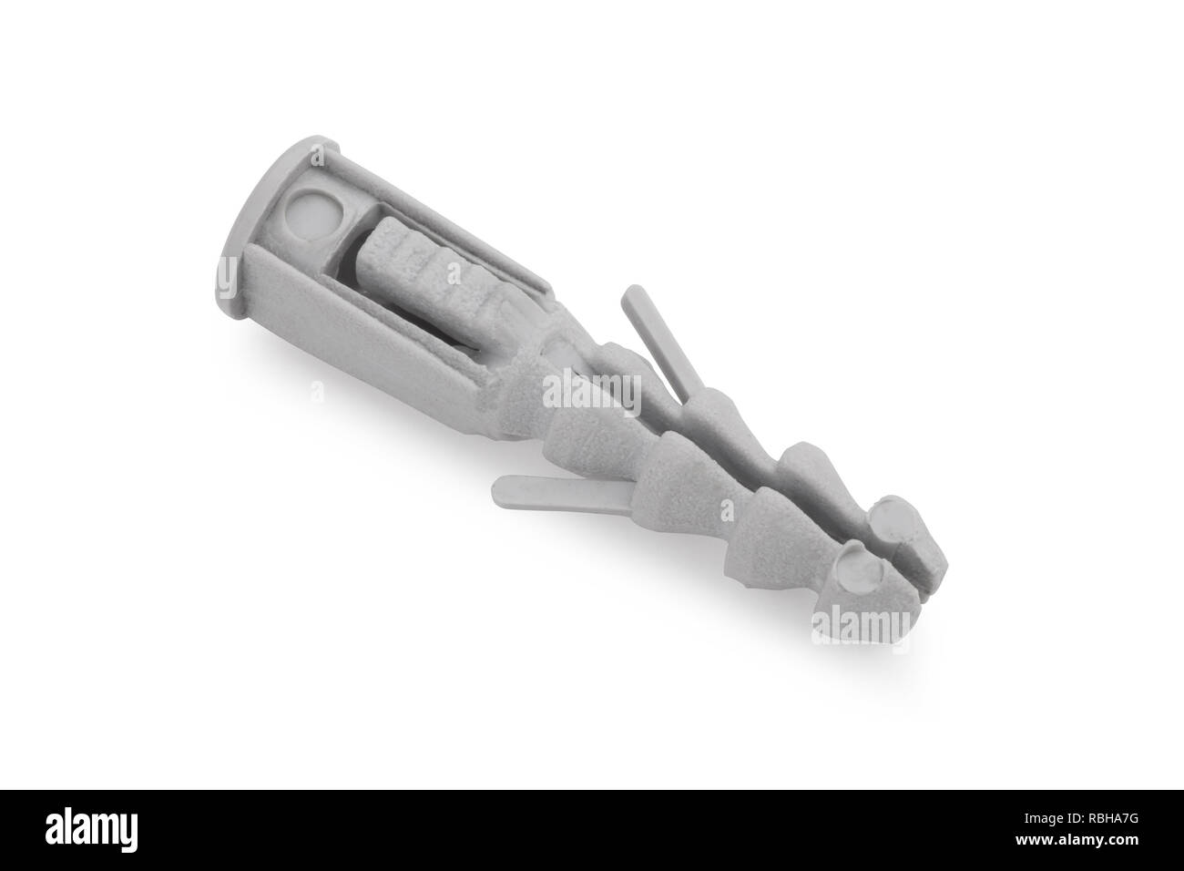 Plastic dowel isolated on white background Stock Photo - Alamy