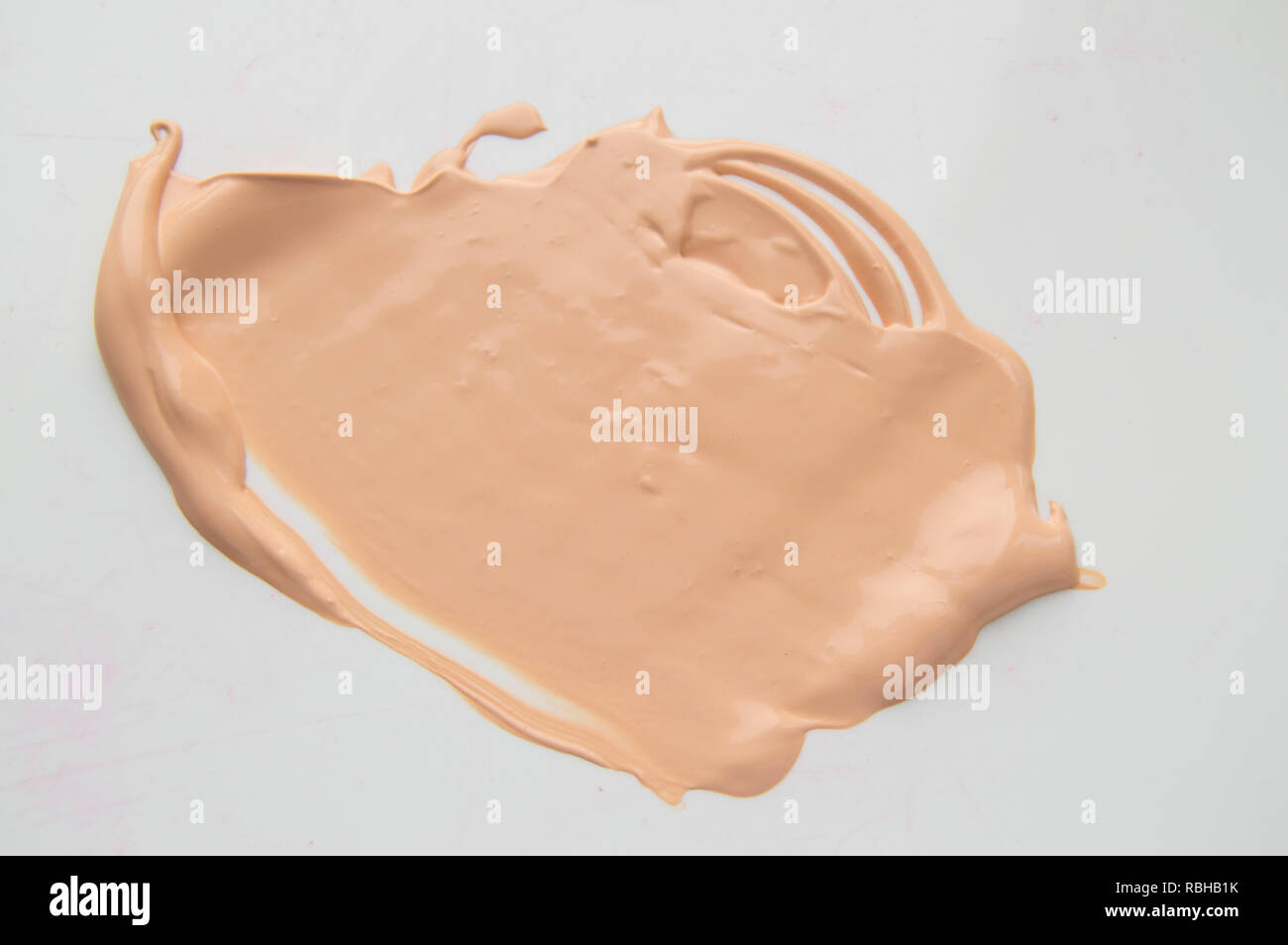 Concealer, light beige makeup, smear cream base, Foundation on white ...