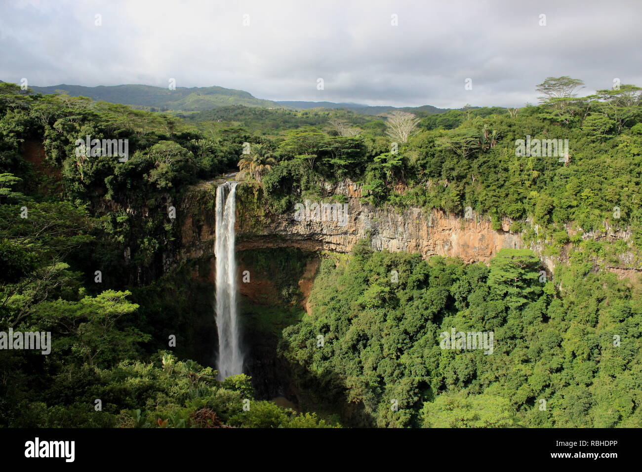 Chamarel waterfall, the highest waterfall in Mauritius Stock Photo - Alamy