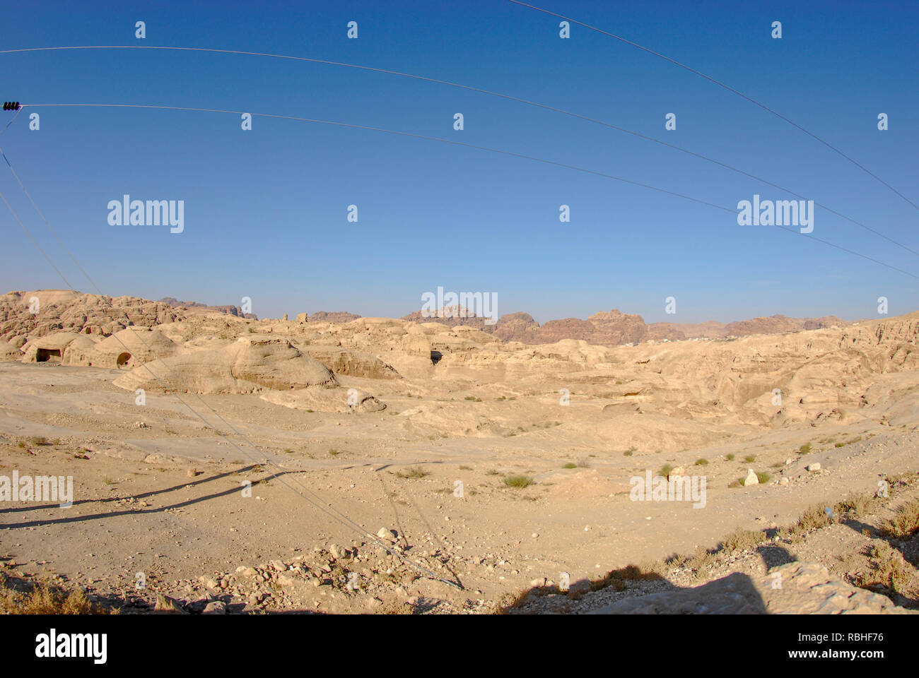 Desert landscape of a Hiking tour in Wadi Zered (Wadi Hassa or Hasa) in ...
