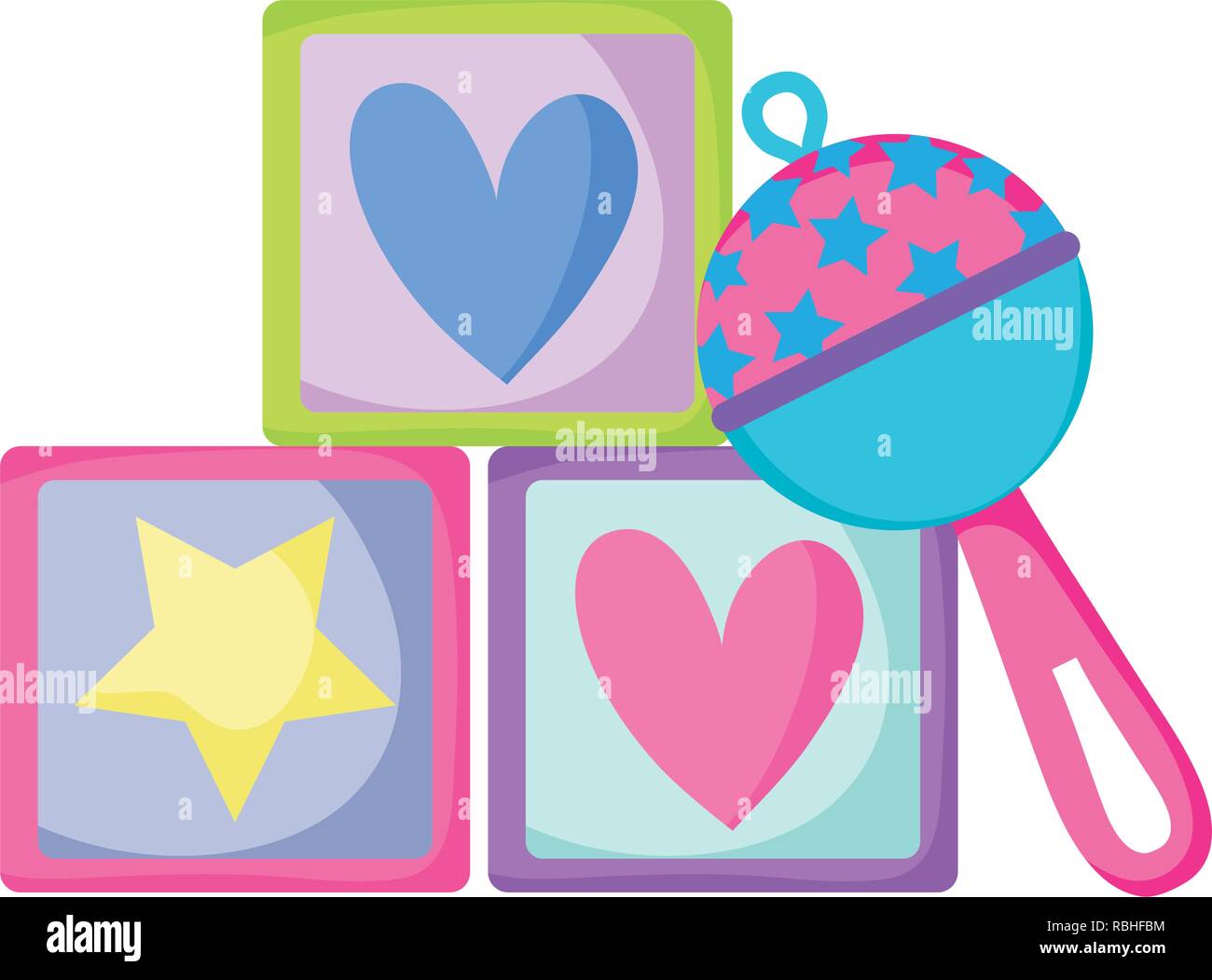 Toy cubes toys concept Stock Vector Images - Alamy