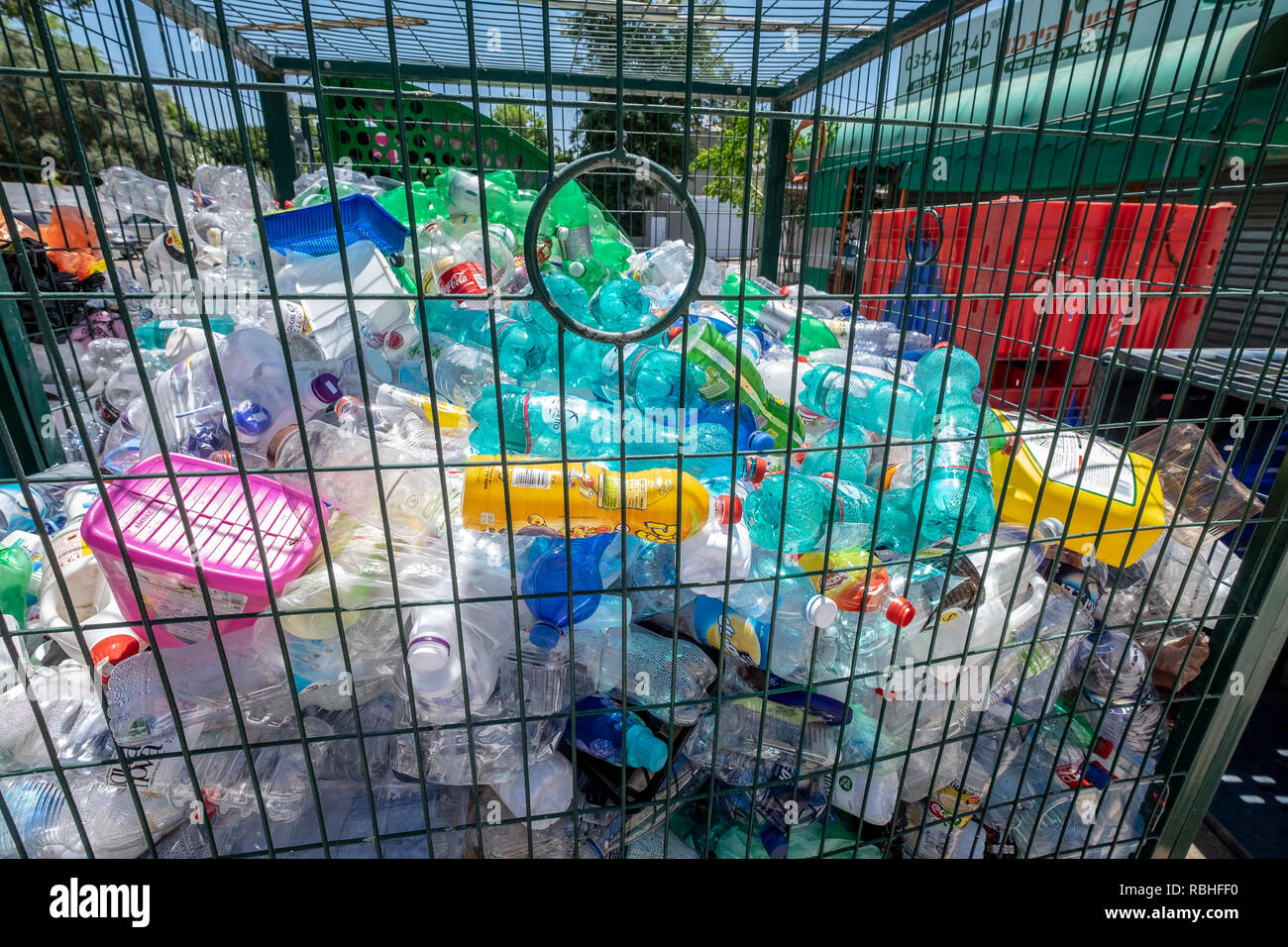 Plastic bottles in rubbish bin hi-res stock photography and images - Alamy