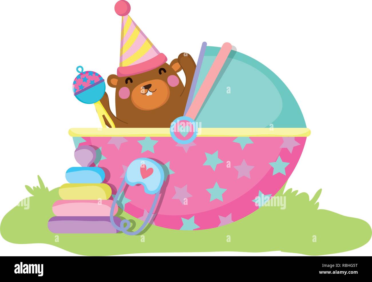 cute and little bear baby character Stock Vector Image & Art - Alamy
