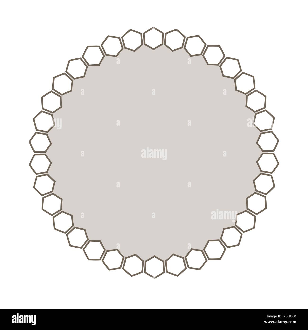 Honeycomb graphic round frame. . Vector and illustration Stock Vector ...