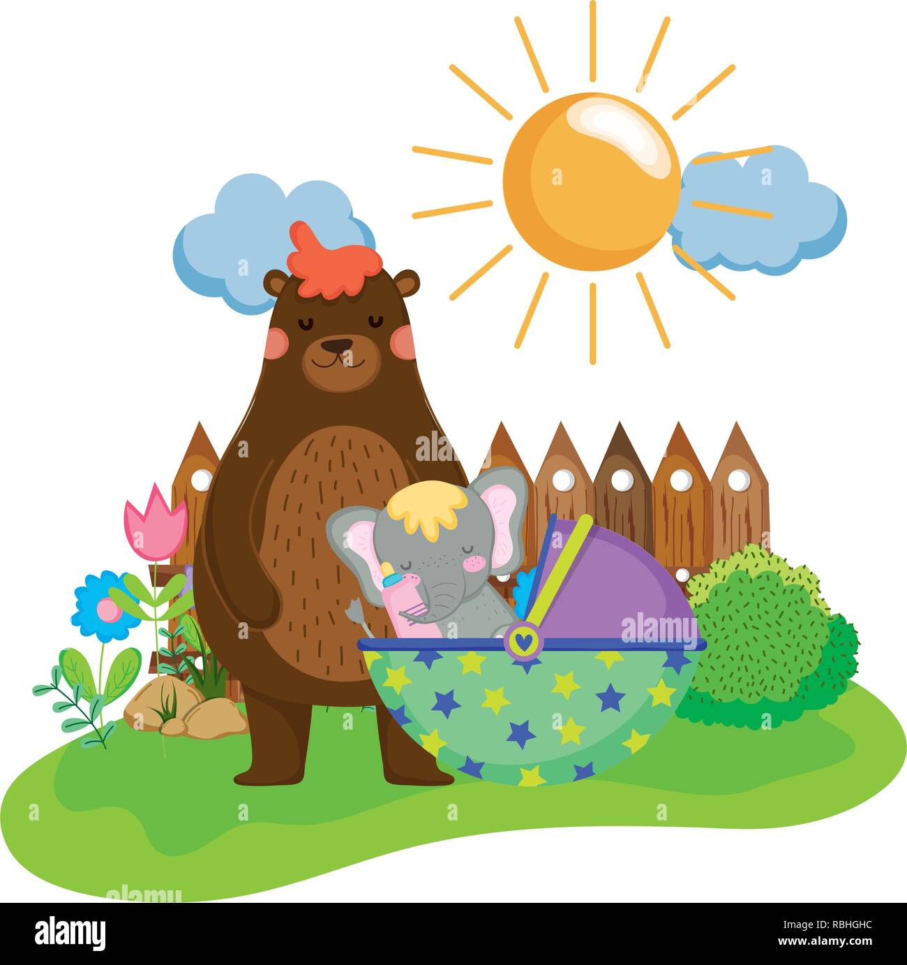 cute and little elephant character Stock Vector Image & Art - Alamy